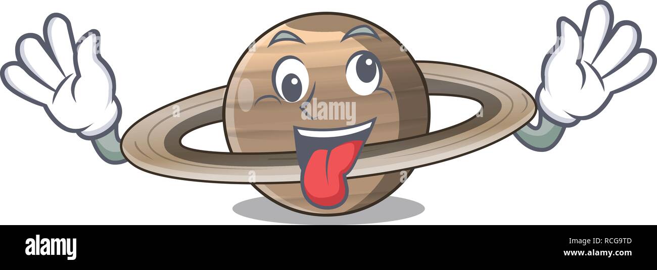 Crazy planet saturn above the sky cartoon Stock Vector Image & Art - Alamy