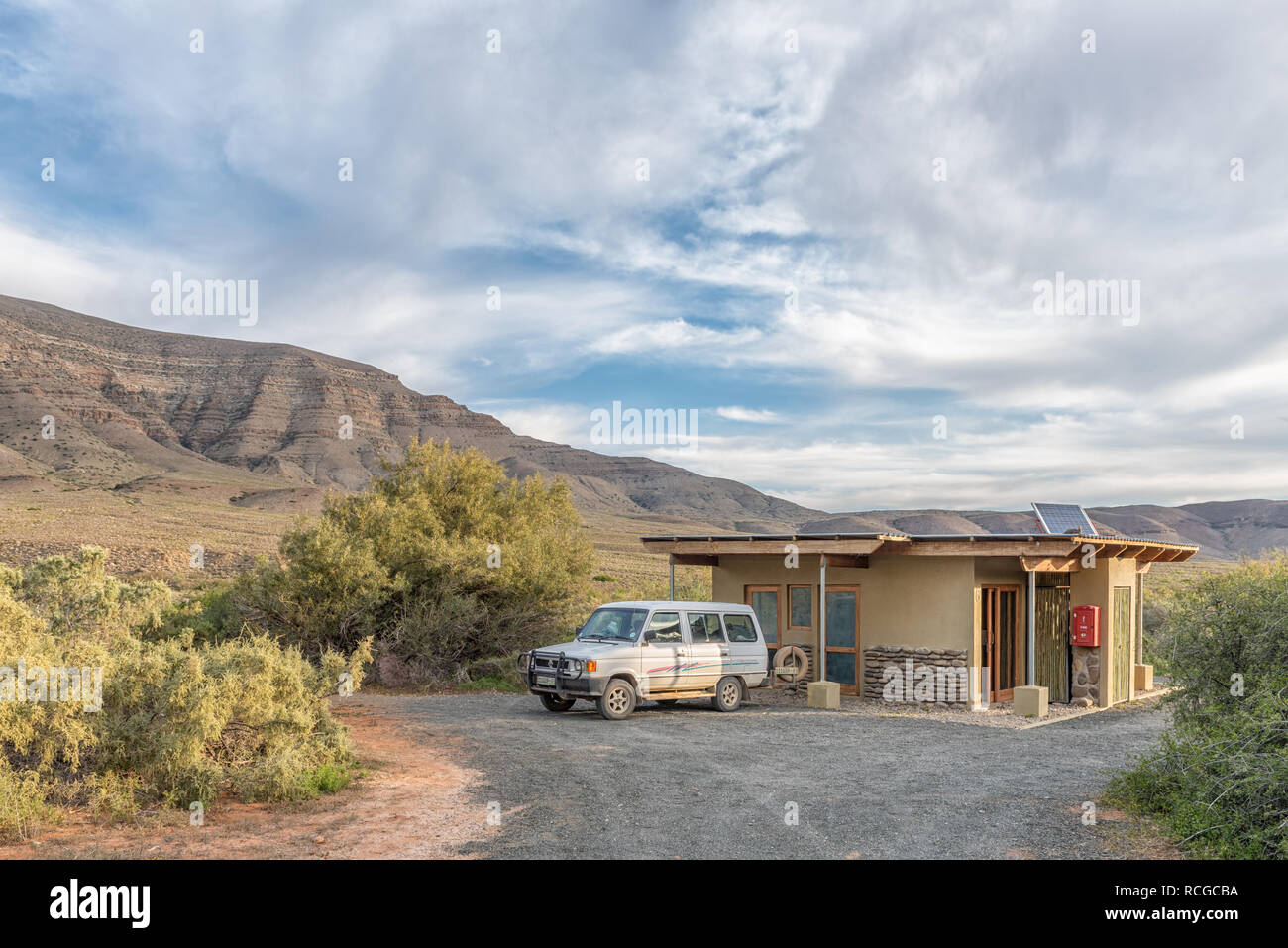 TANKWA KAROO NATIONAL PARK, SOUTH AFRICA, AUGUST 30, 2018: A camping ...