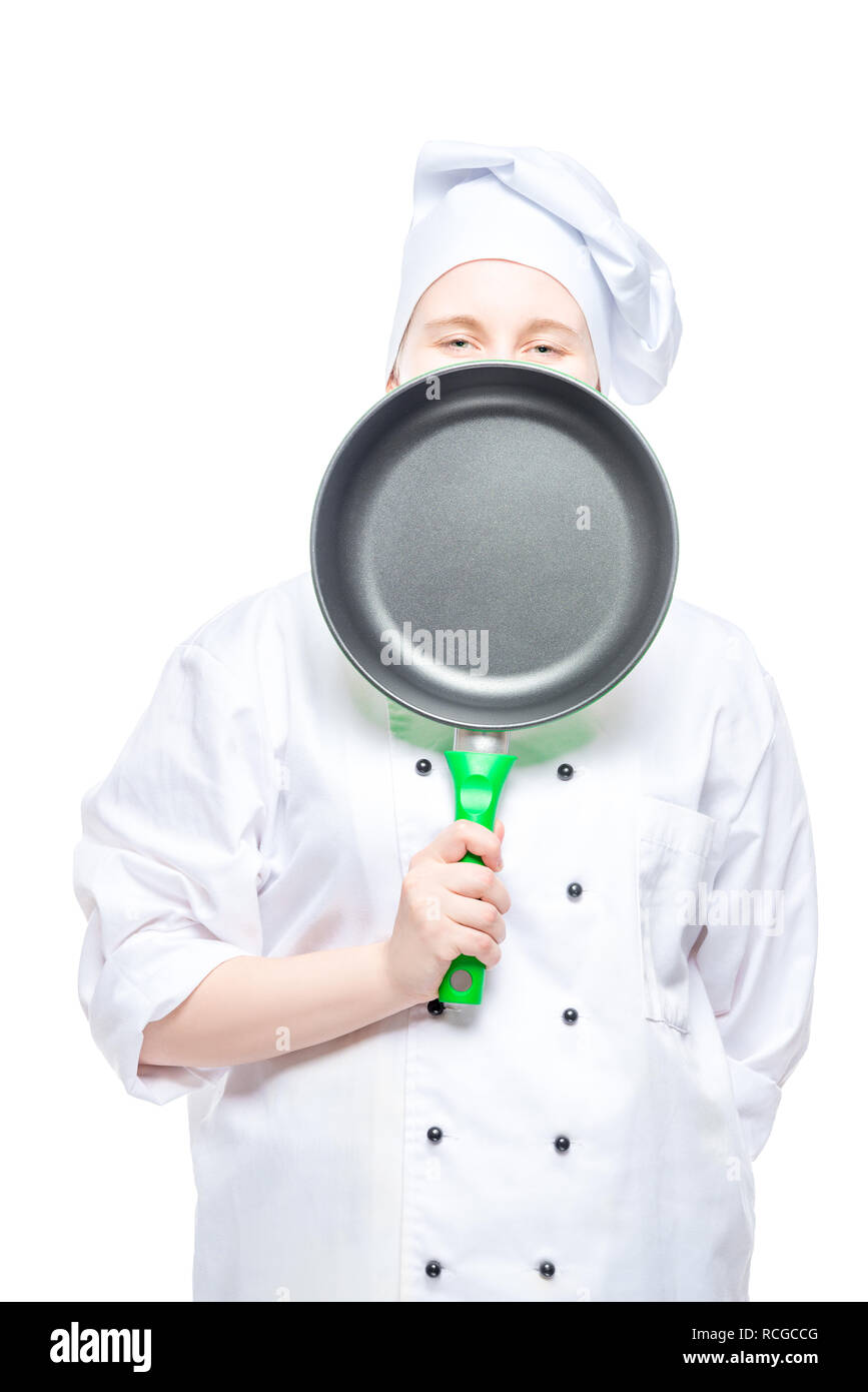 Female cook from behind hi-res stock photography and images - Alamy