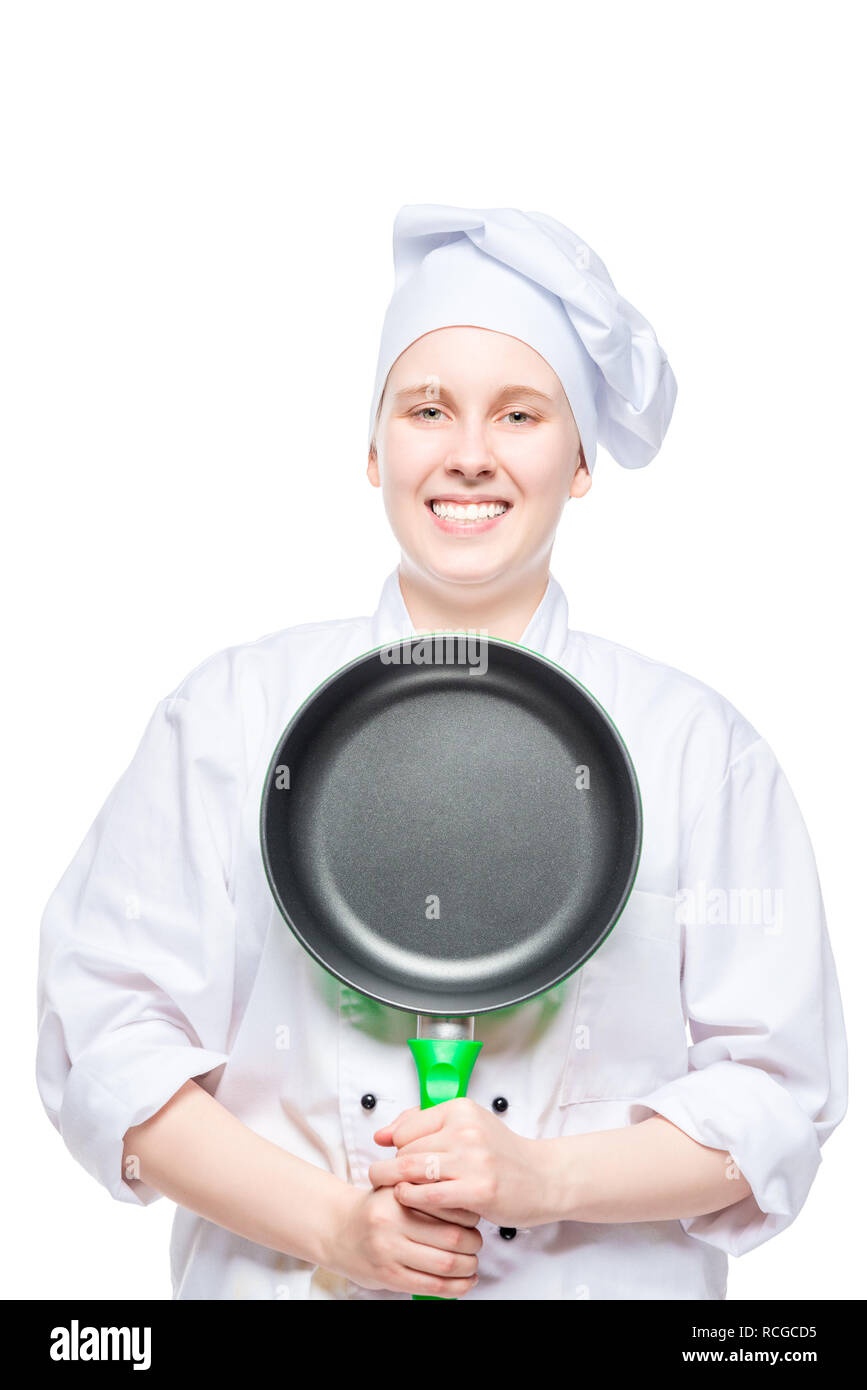 Female chef pan cook hi-res stock photography and images - Alamy