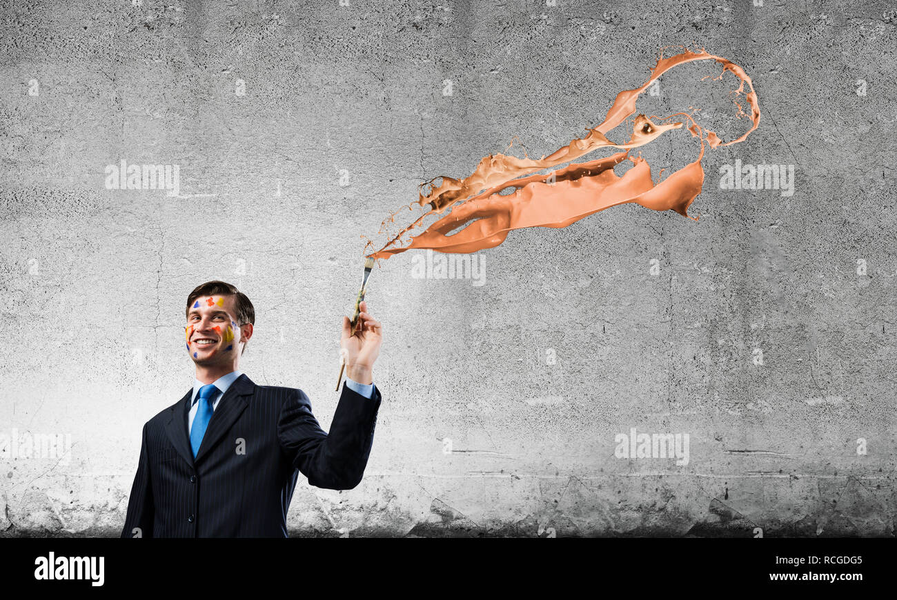 Business inspiration of young man Stock Photo - Alamy