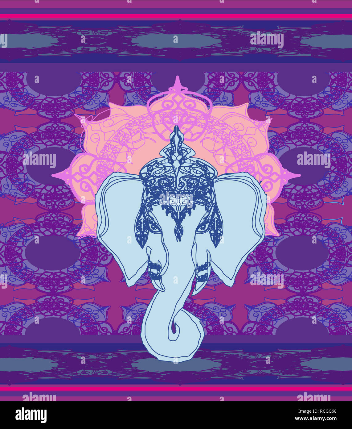 Creative illustration of Hindu Lord Ganesha Stock Photo - Alamy