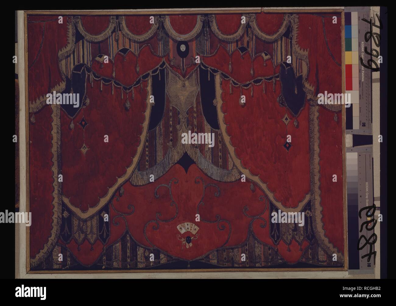 Design of main curtain for the theatre play The Masquerade by M ...