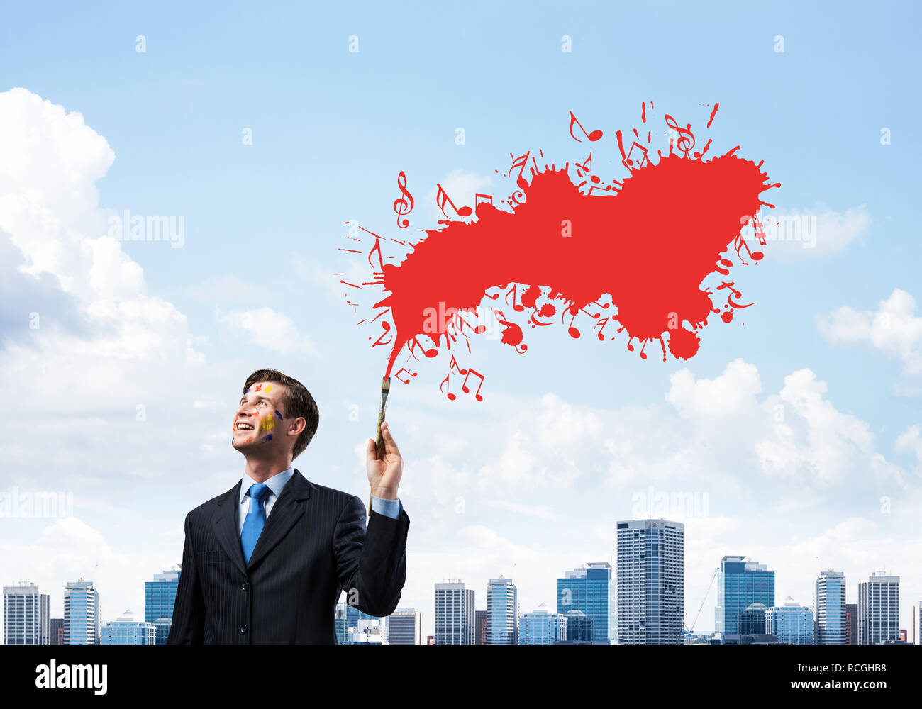 Business inspiration of young man Stock Photo - Alamy