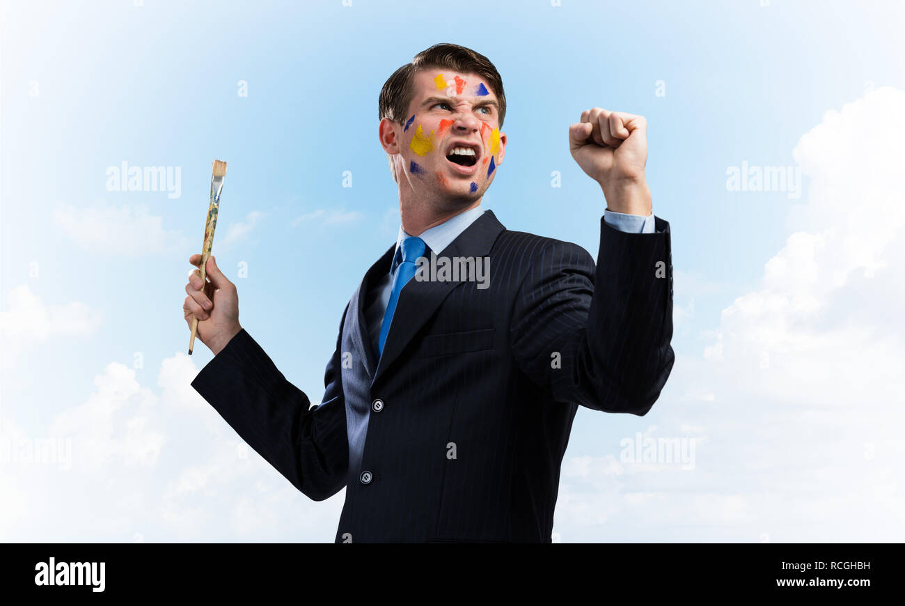 Business inspiration of young man Stock Photo - Alamy
