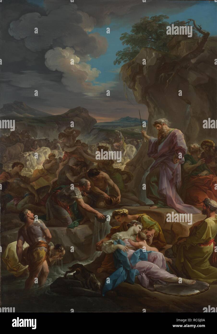 Moses striking the rock hi-res stock photography and images - Alamy