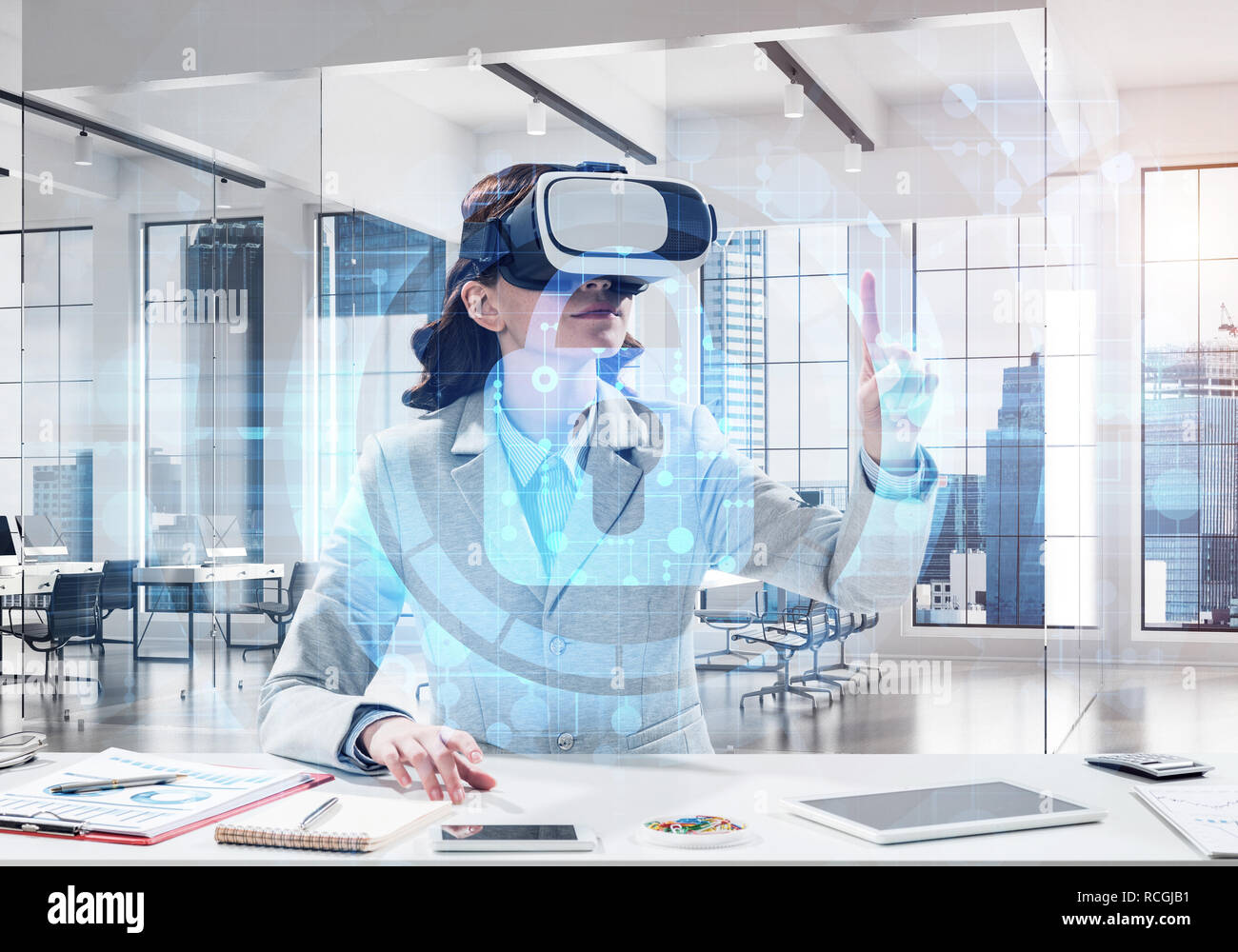 Virtual protection concept Stock Photo - Alamy