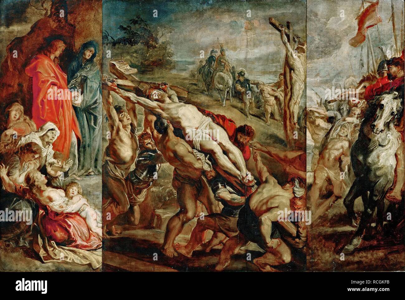 The Elevation of the Cross (sketch for the triptych). Museum: Musee du Louvre, Paris. Author ...