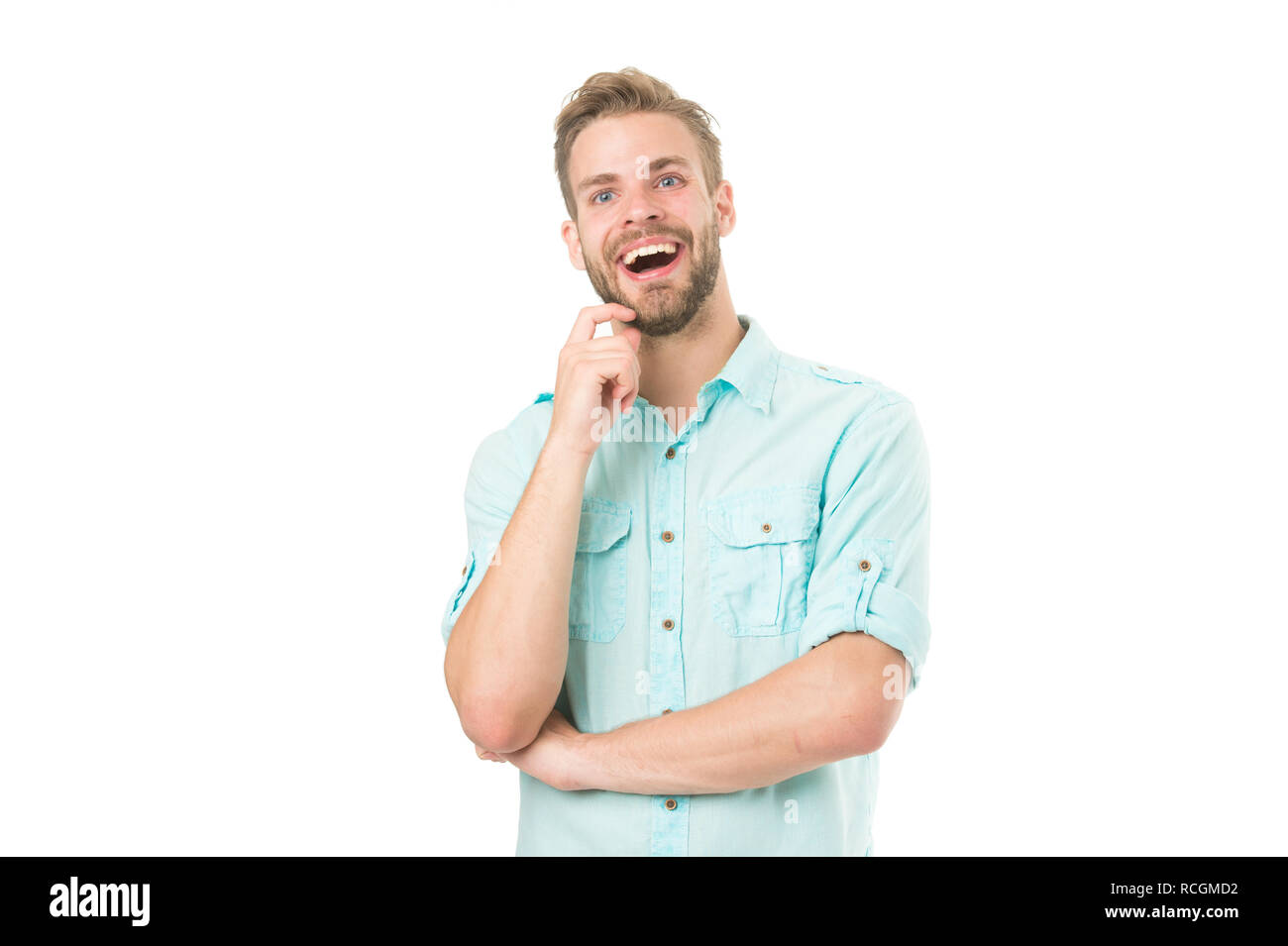 Celebrate good result. Solution for all problems. Find solution. Man ...