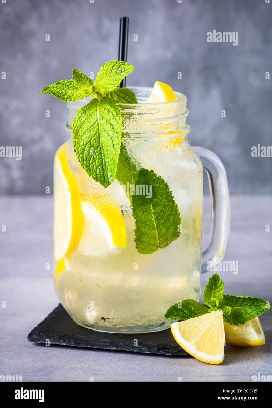 Lemonade summer cold drink Stock Photo - Alamy
