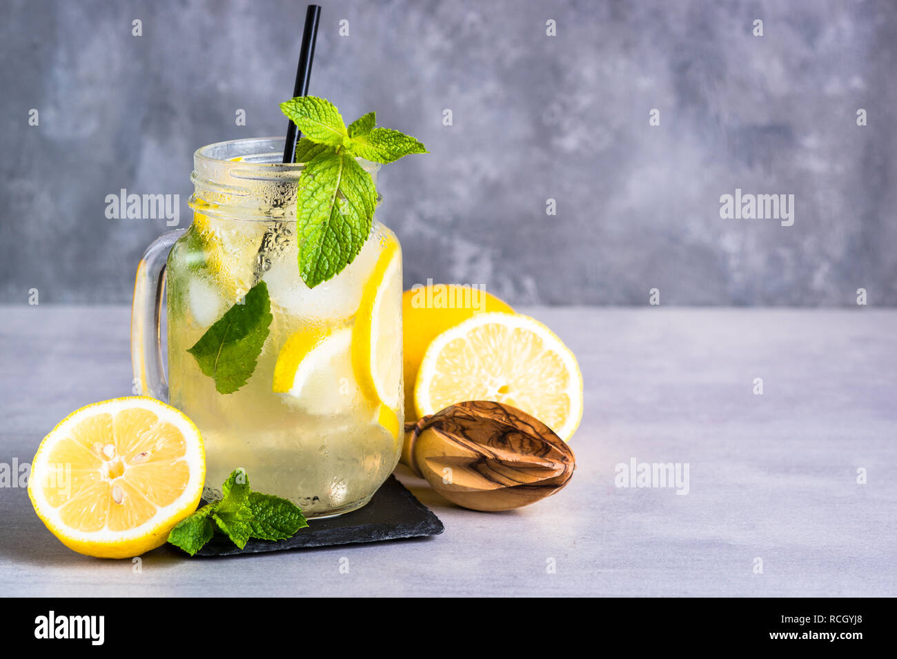 Lemonade summer cold drink Stock Photo - Alamy