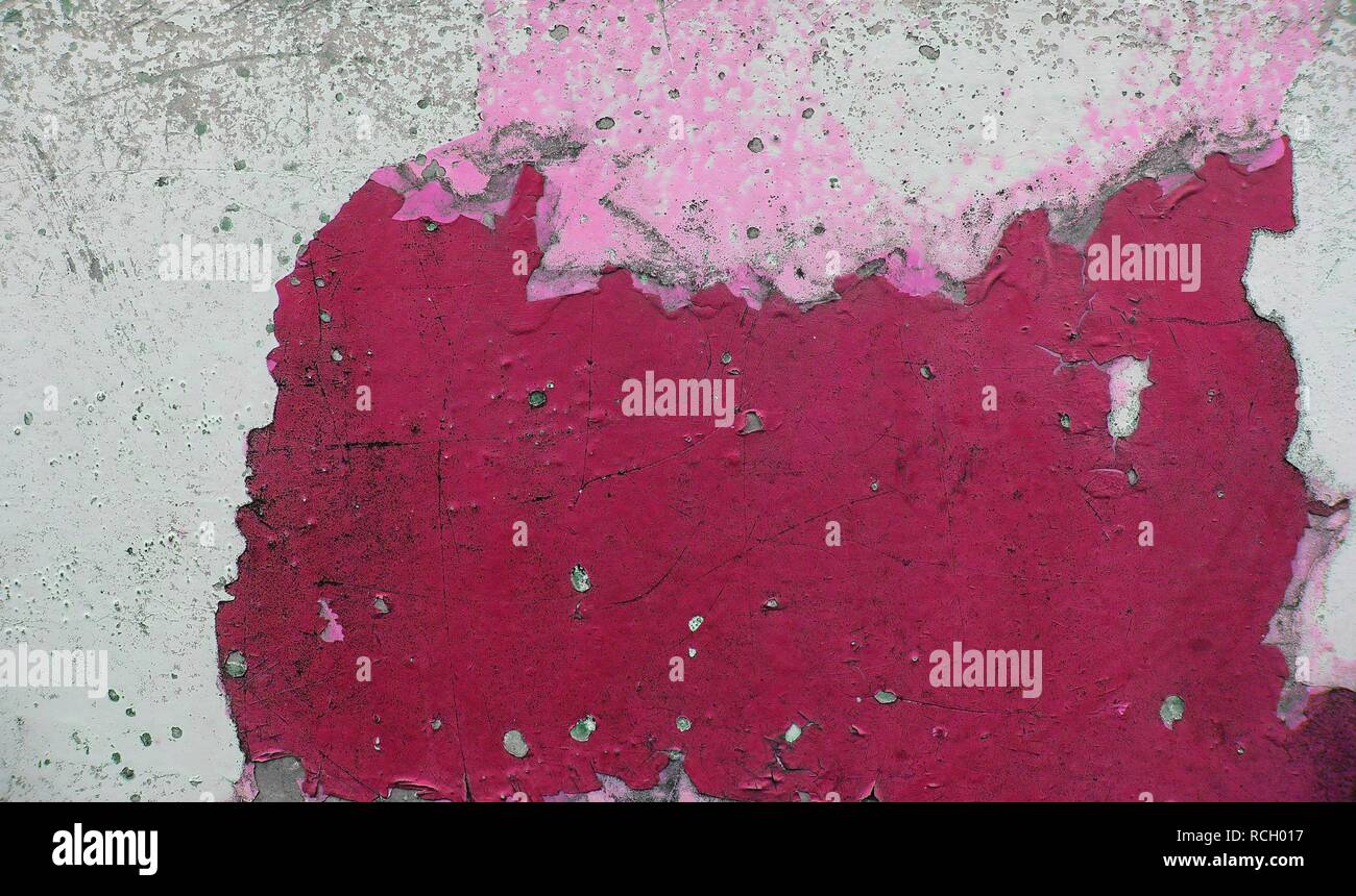 Close up high resolution surface of weathered paint on a vintage wall ...