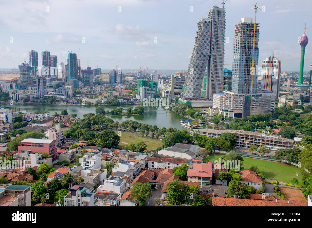beautiful landscape top view city of Colombo of Sri Lanka Stock Photo ...