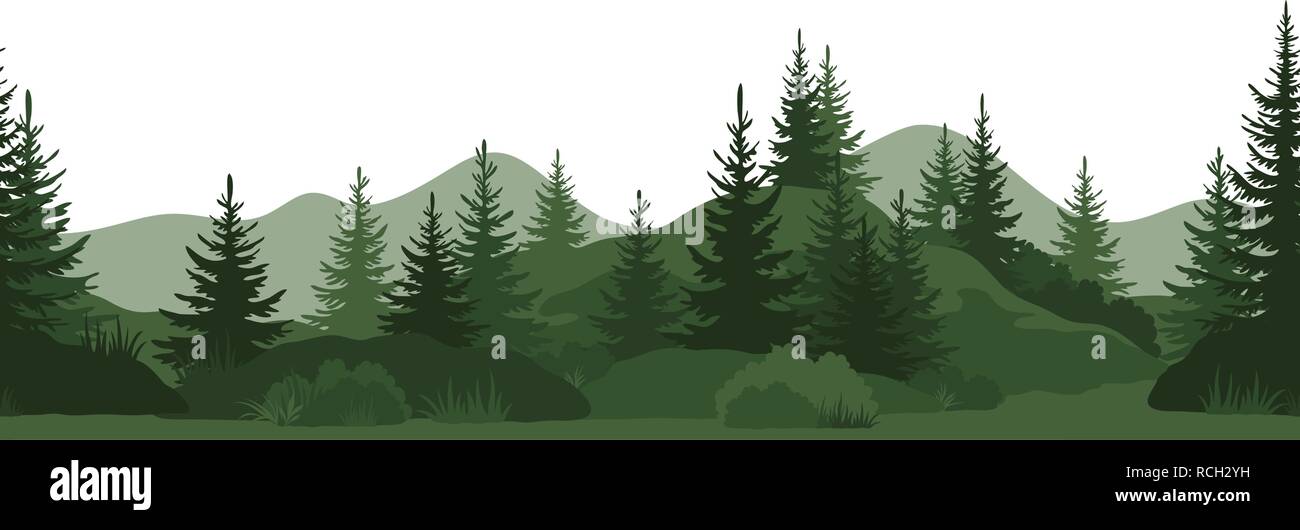 Seamless fir tree Stock Vector Images - Alamy