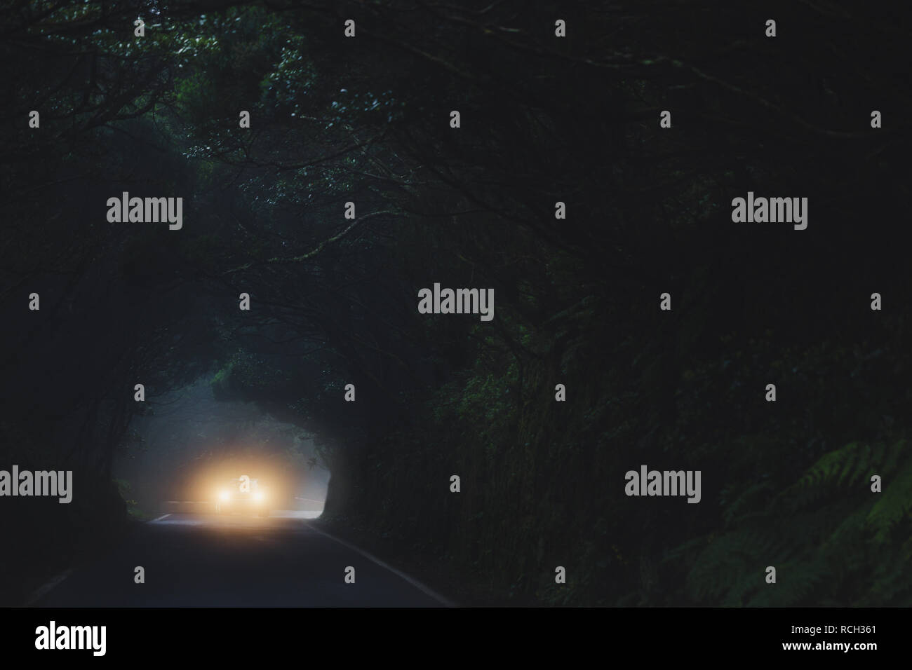 Car headlights in the mountains hi-res stock photography and images - Alamy