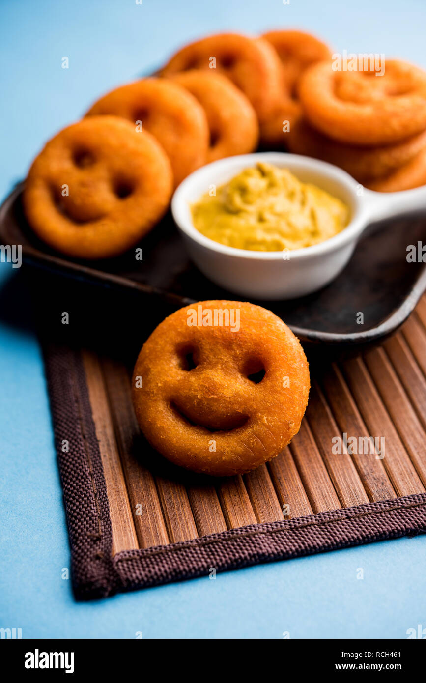 Crunchy potato smiling face snacks hi-res stock photography and images ...