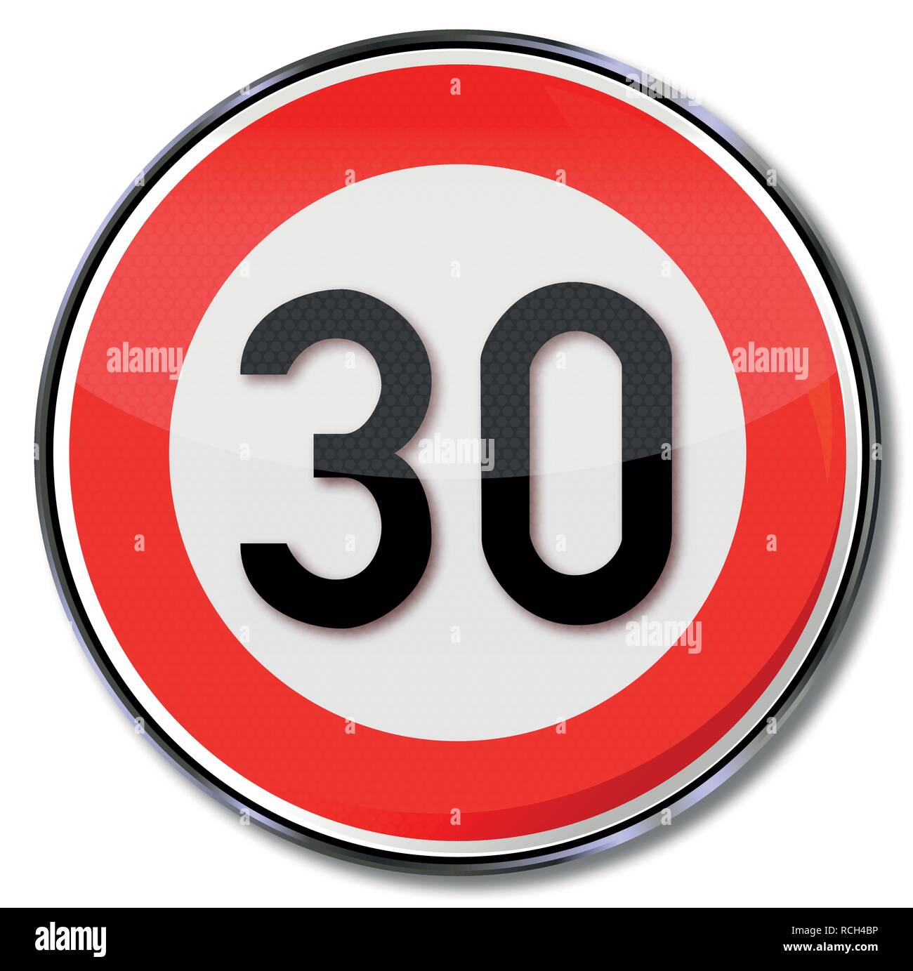 30 speed limit road sign Stock Vector Images - Alamy