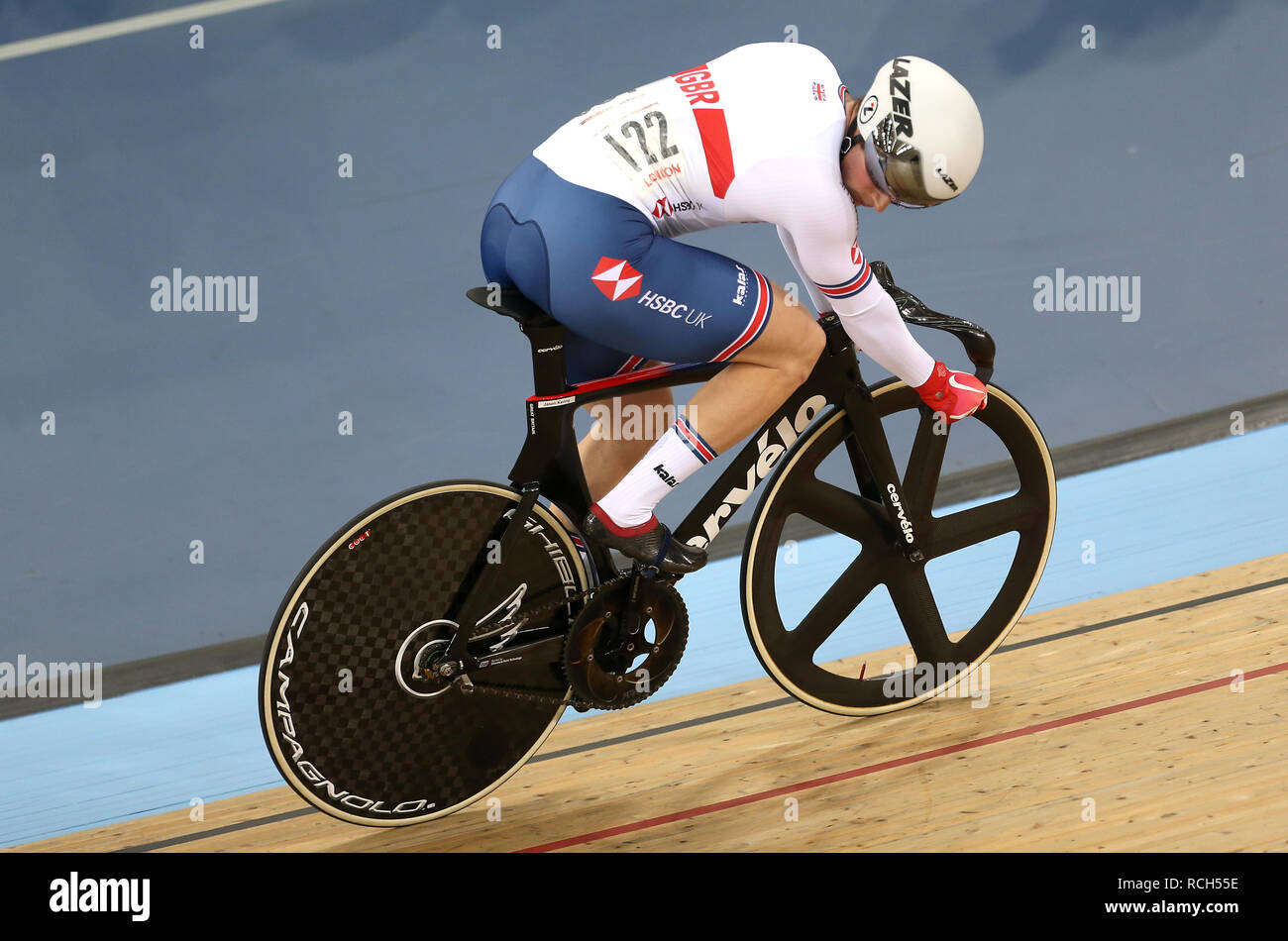 Jason Kenny of Great Britain during day three of the Tissot UCI Track ...