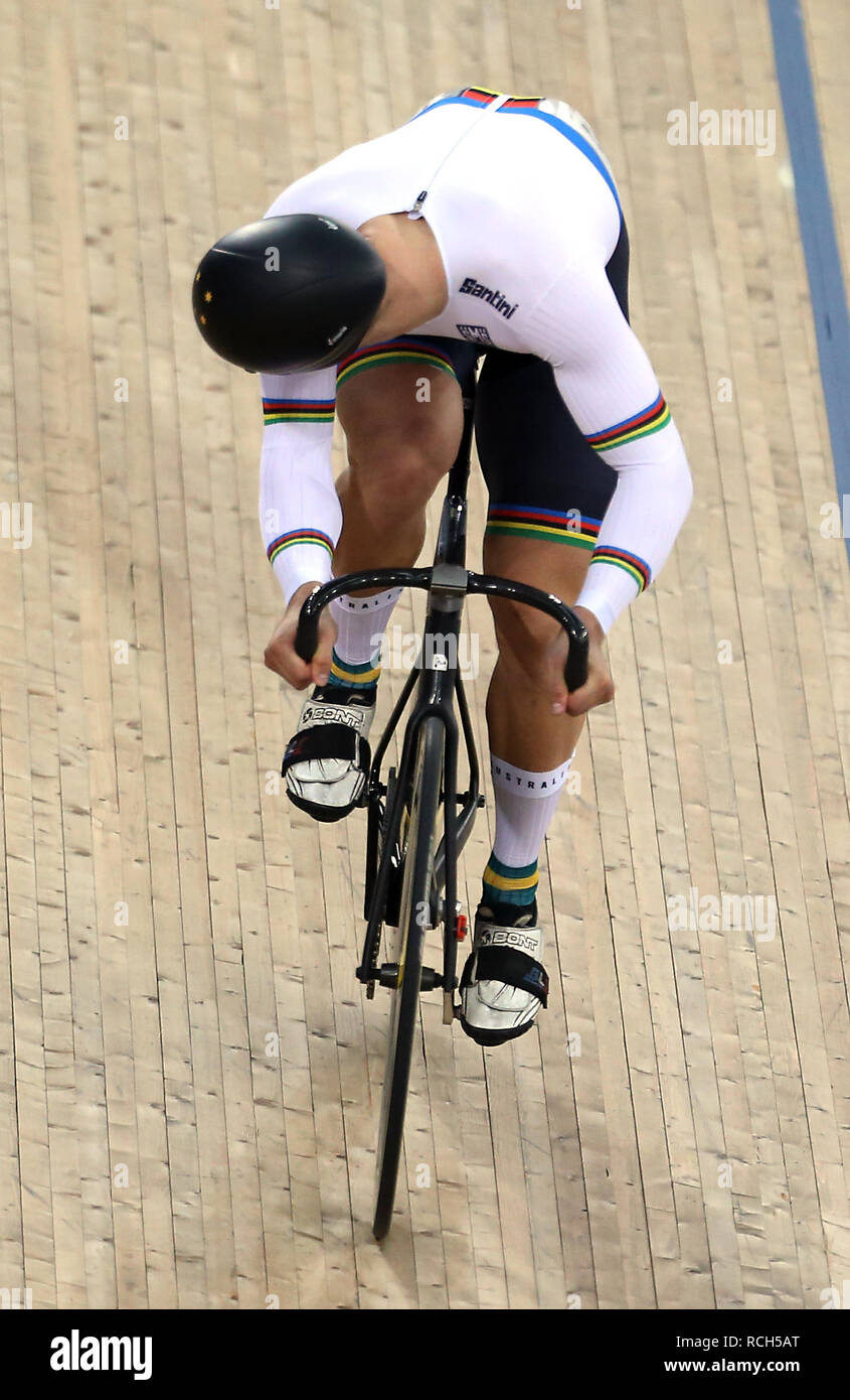 Matthew Glaetzer of Australia during day three of the Tissot UCI Track ...