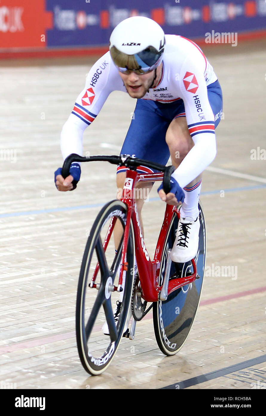 Matthew Walls of Great Britain during day three of the Tissot UCI Track ...