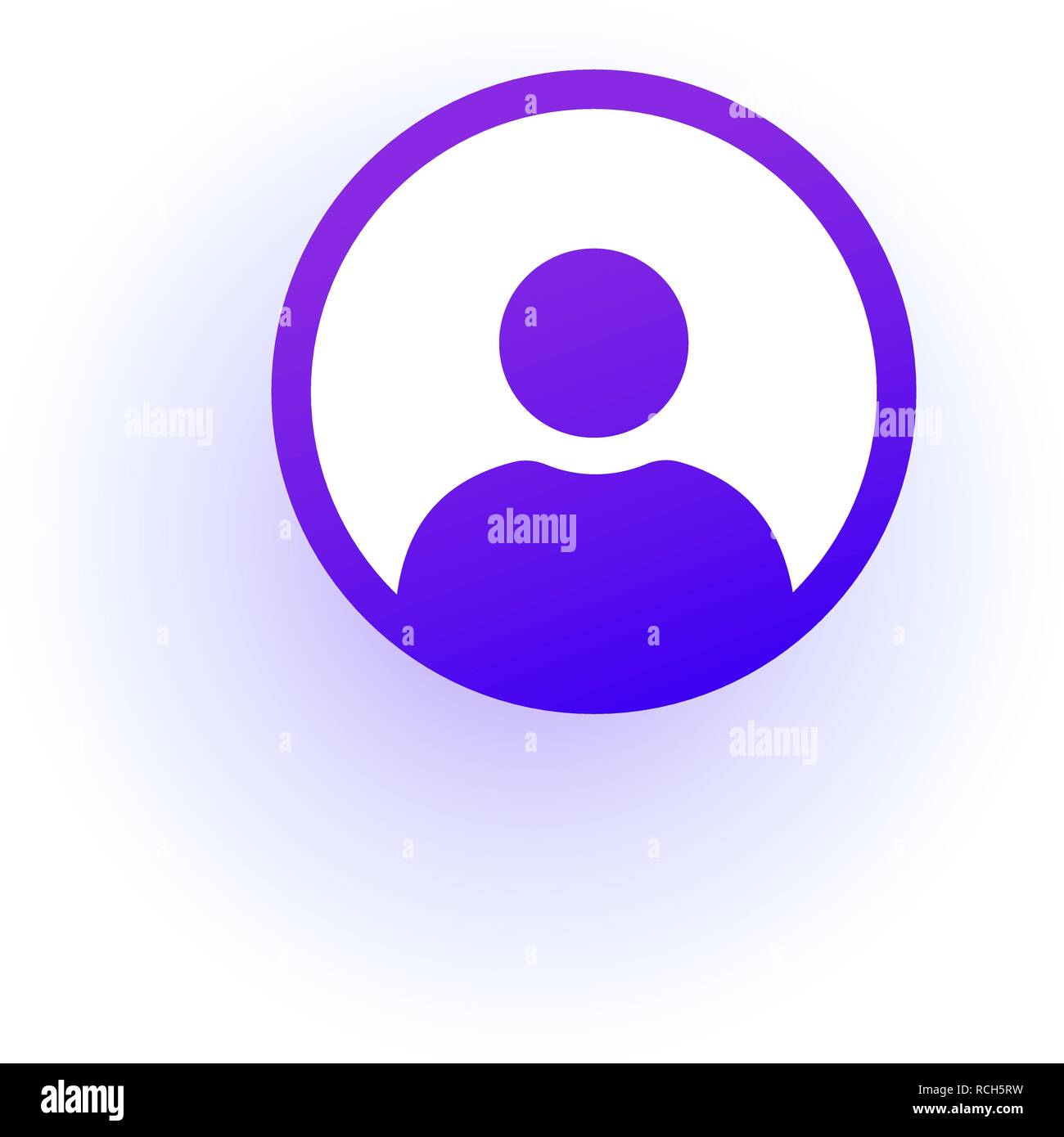 Purple user icon in the circle. A solid gradient Stock Vector Image ...
