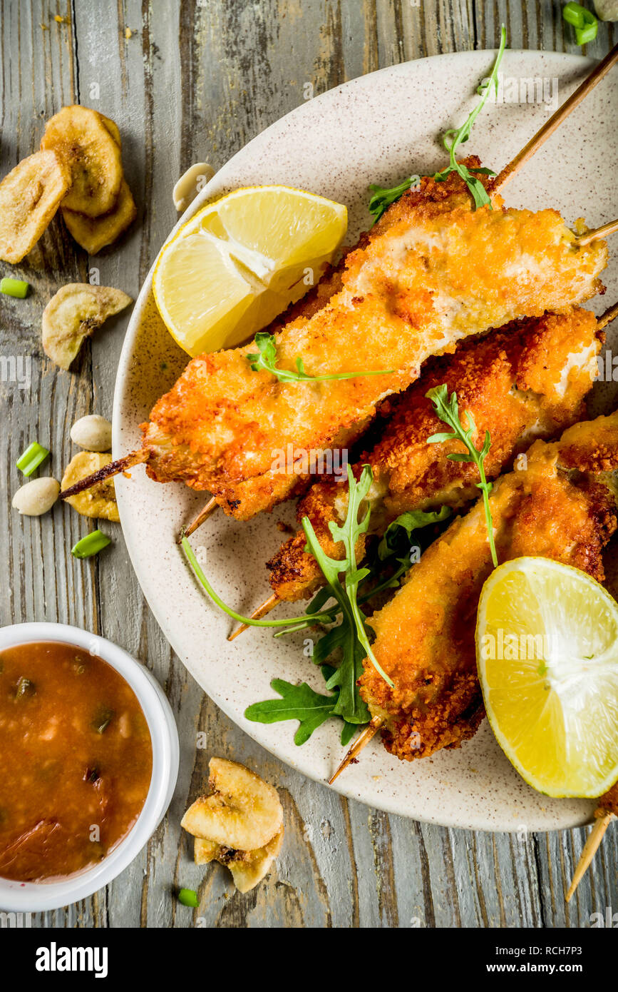 West african food, spicy nigerian chicken kebabs with peppered sauce ...