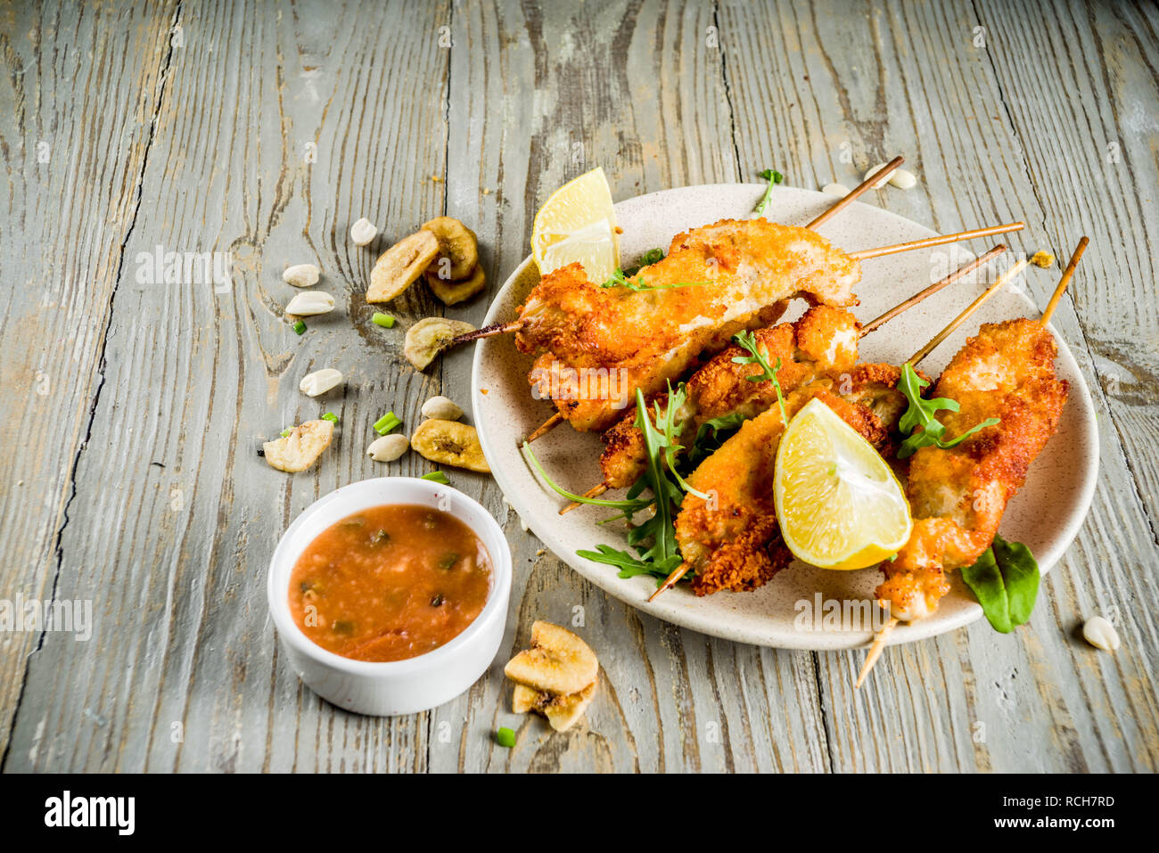 West african food, spicy nigerian chicken kebabs with peppered sauce ...