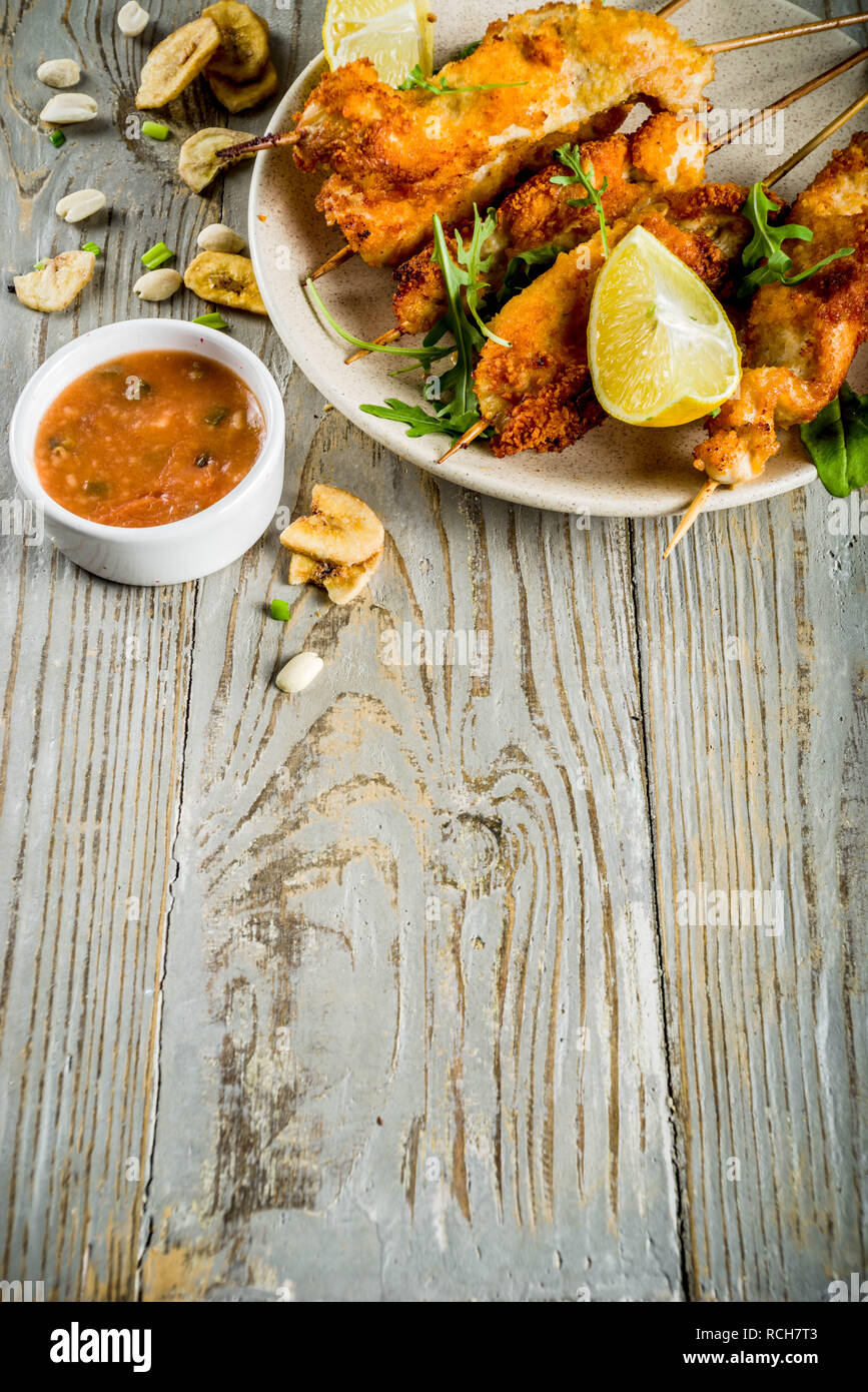West african food, spicy nigerian chicken kebabs with peppered sauce ...