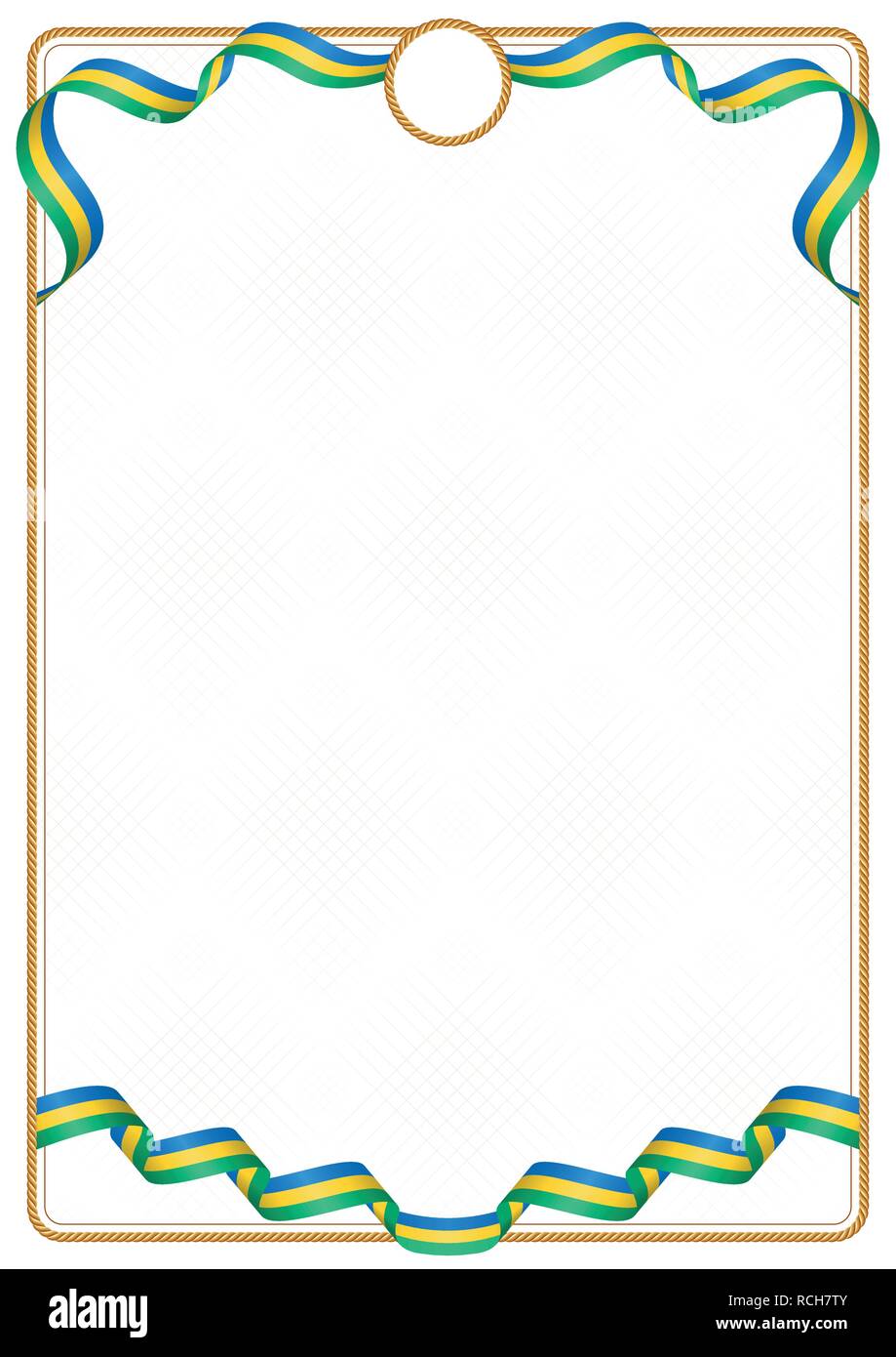 Frame and border of ribbon with the colors of the Saint Vincent and the ...