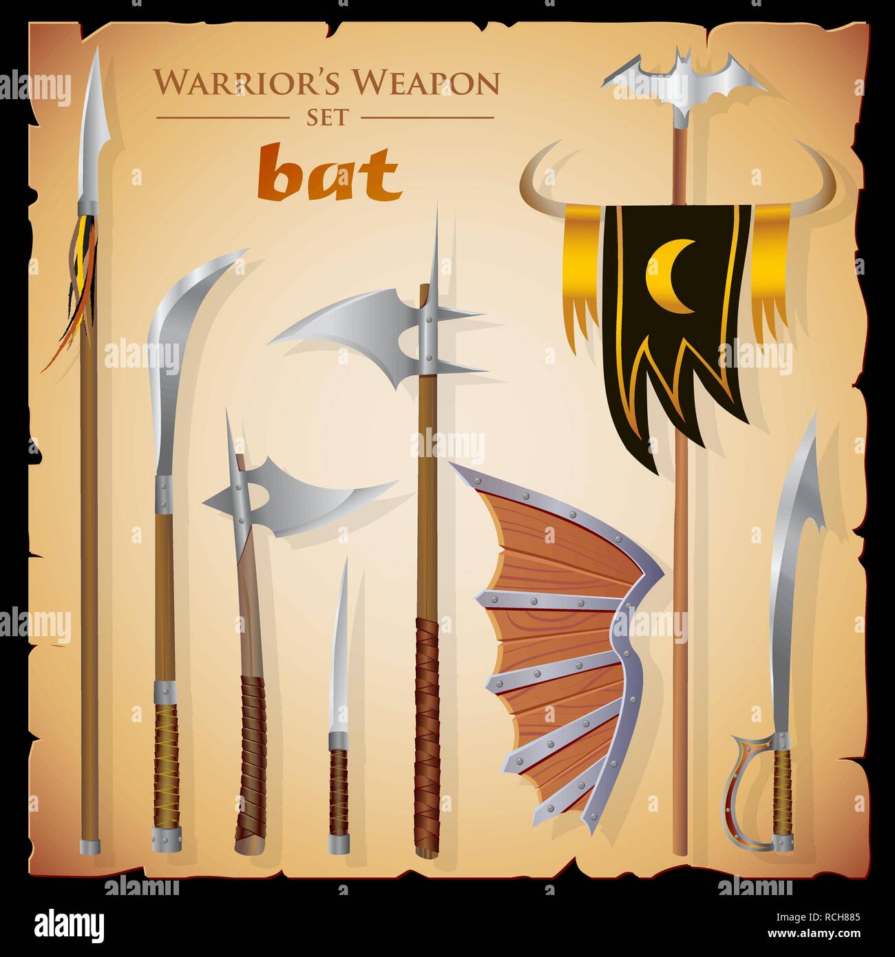 Curved weapons Stock Vector Images - Alamy