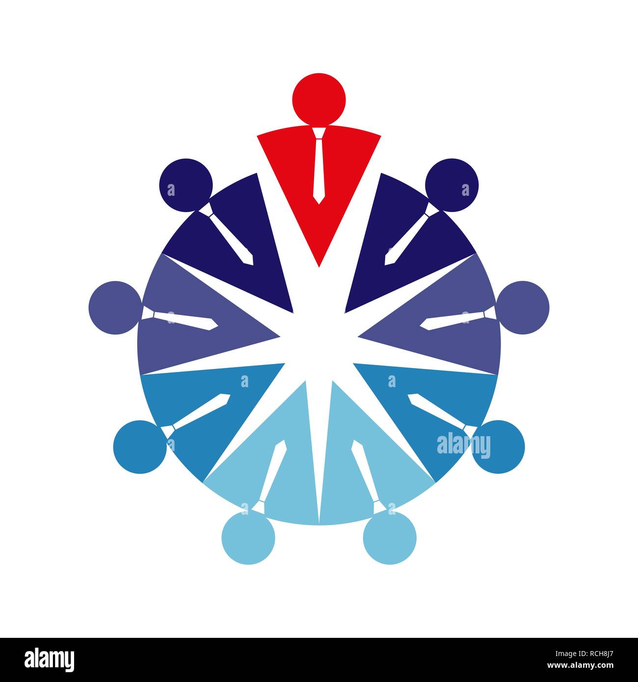 Conceptual idea of team business logo, vector image Stock Vector Image ...