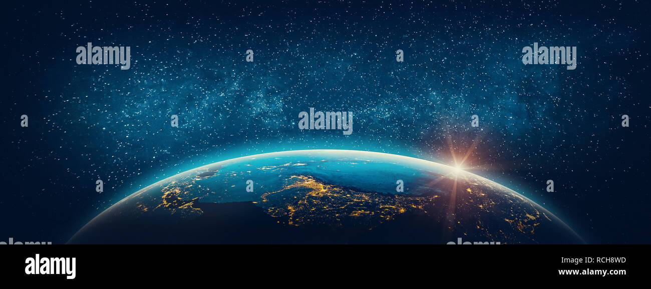 Planet Earth - Asia. Elements of this image furnished by NASA Stock ...