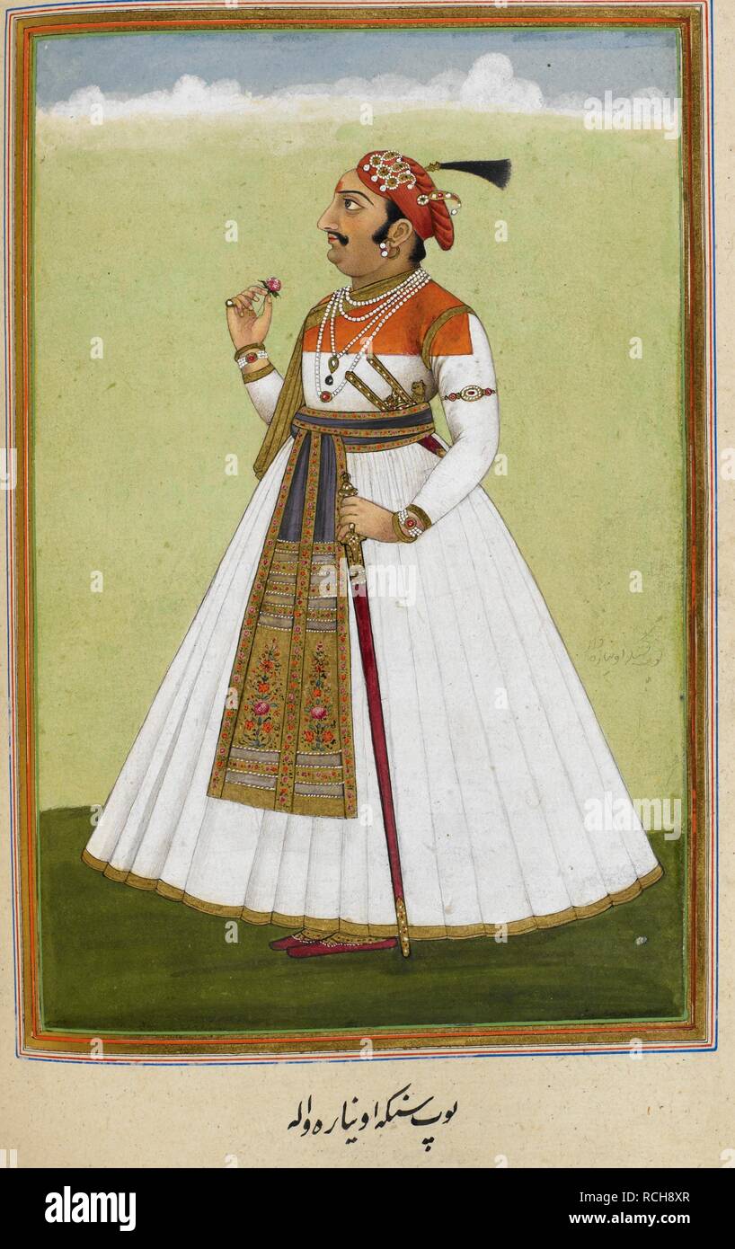 Portrait Rav Raja Nup Singh of Uniara. Tazkirat al-umara, written for ...