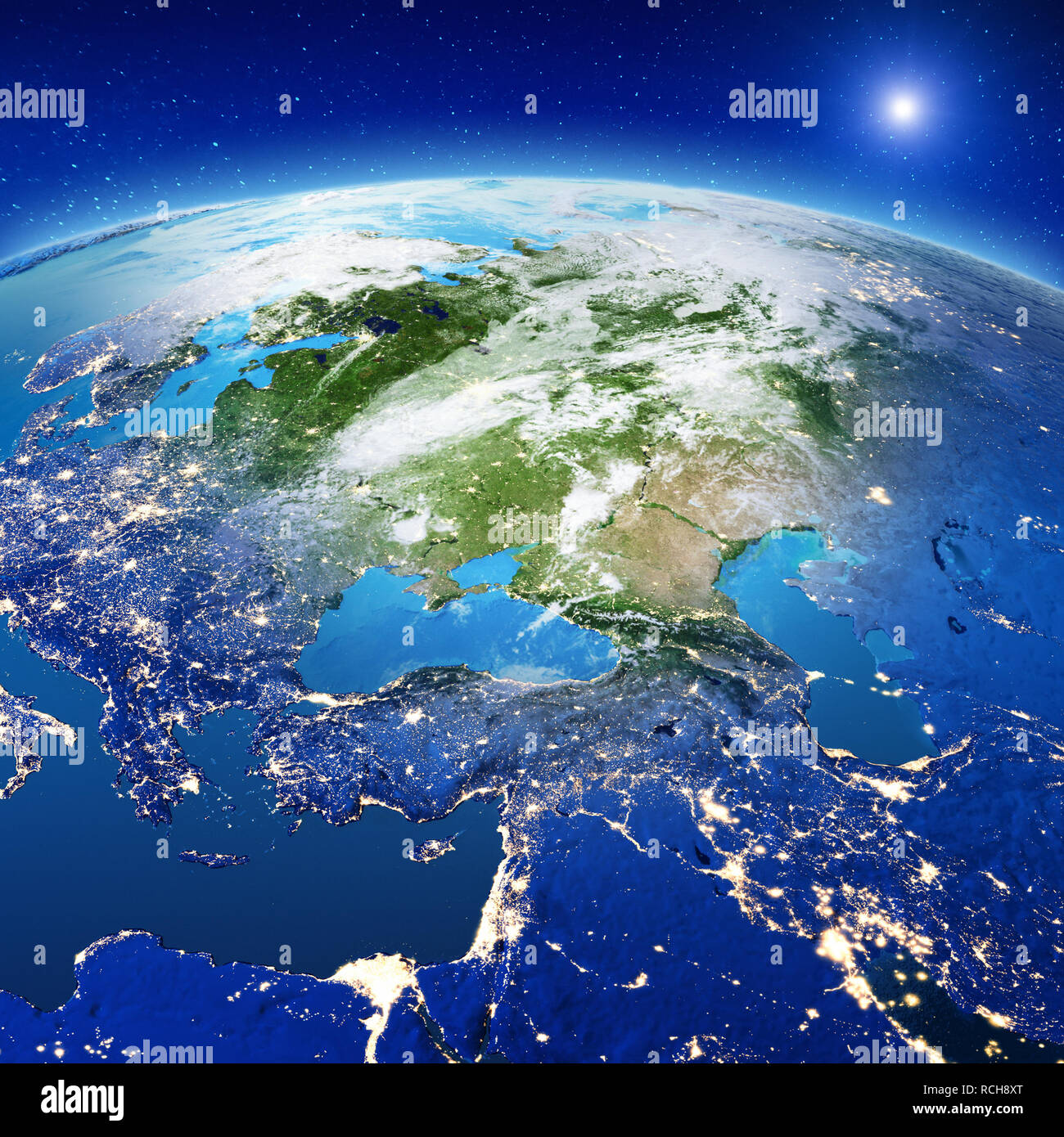 Map of europe and middle east hi-res stock photography and images - Alamy