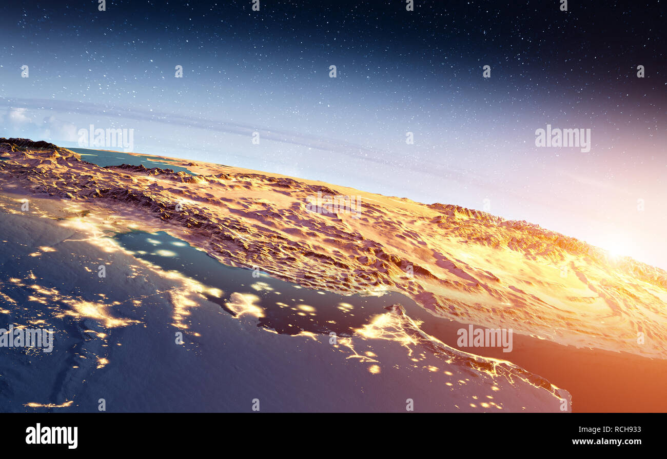 Middle East sunrise Stock Photo - Alamy