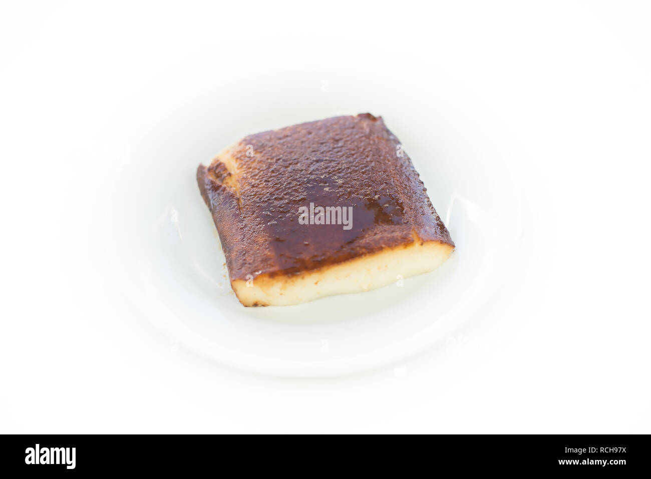 Traditional Turkish milk pudding dessert Kazandibi. This caramelized ...
