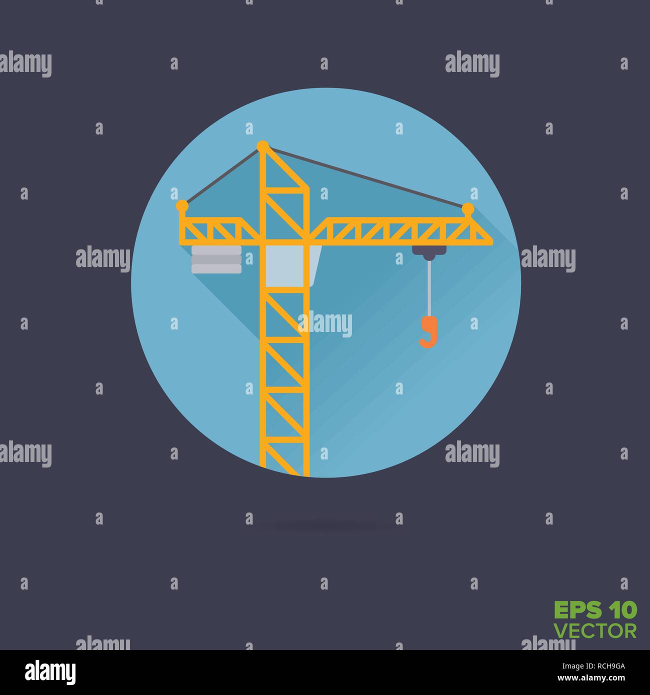 Construction construction crane Stock Vector Images - Alamy