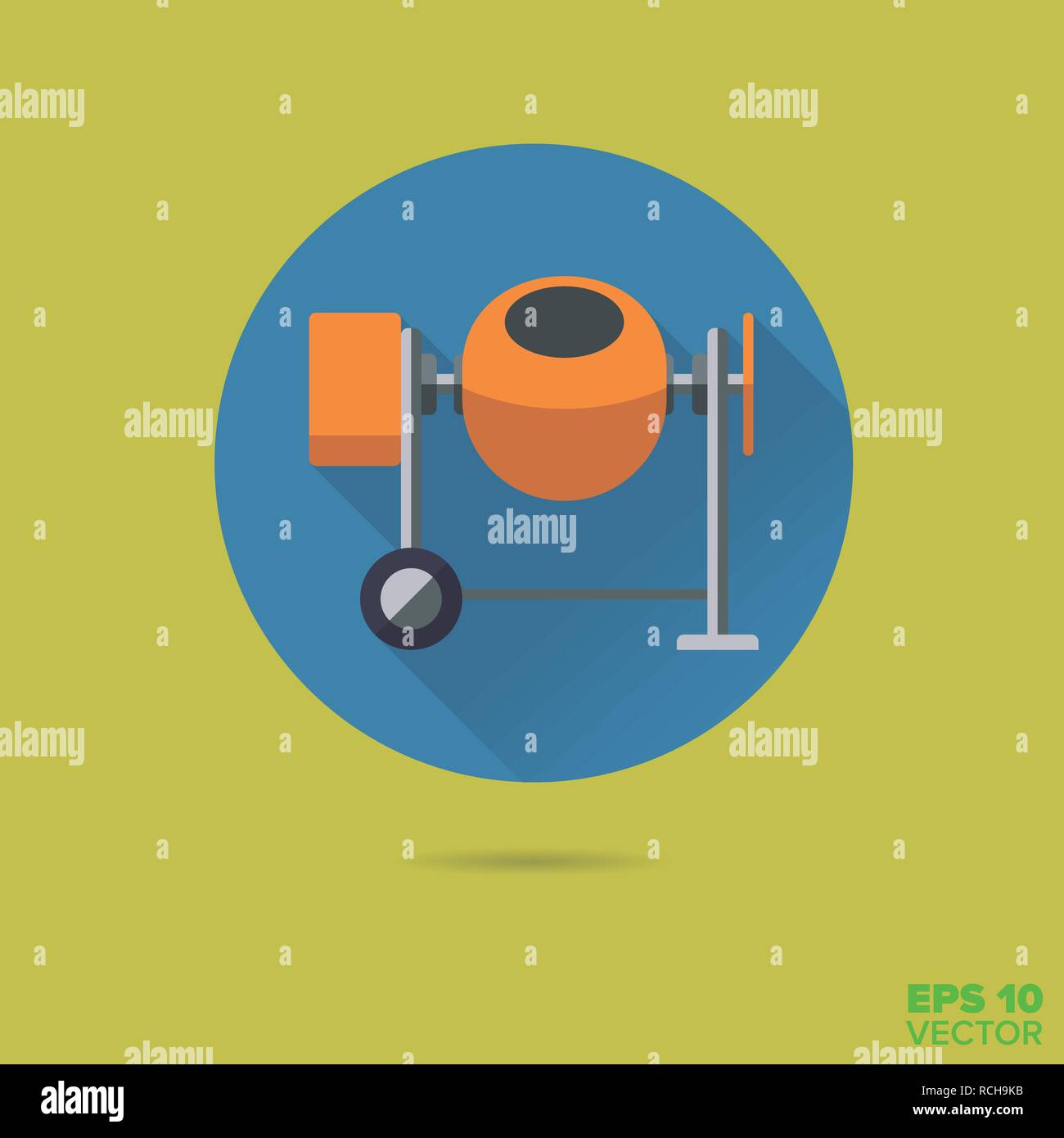 Mortar mixer machine Stock Vector Images - Alamy