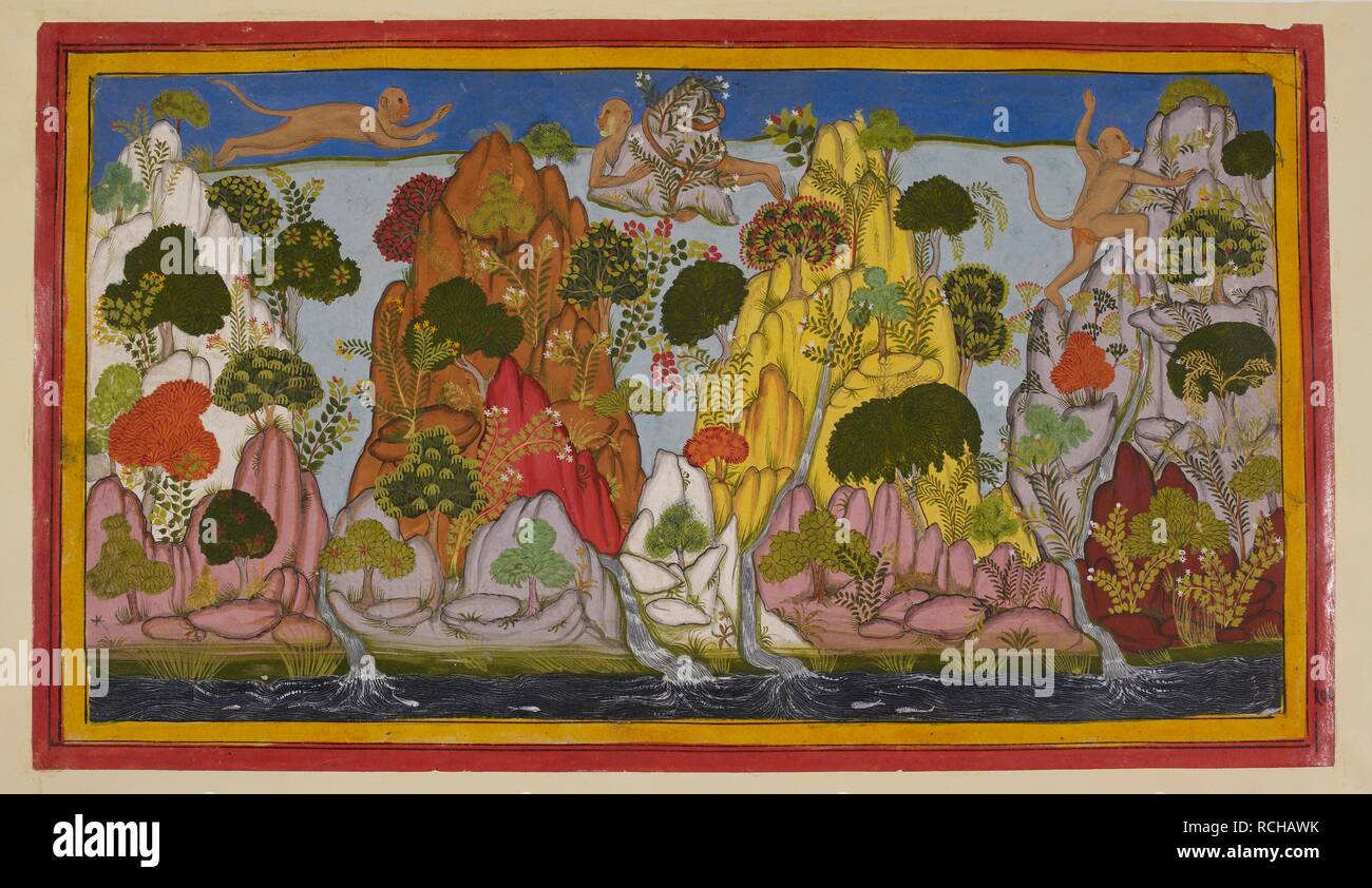 Hanuman flies to lanka hi-res stock photography and images - Alamy