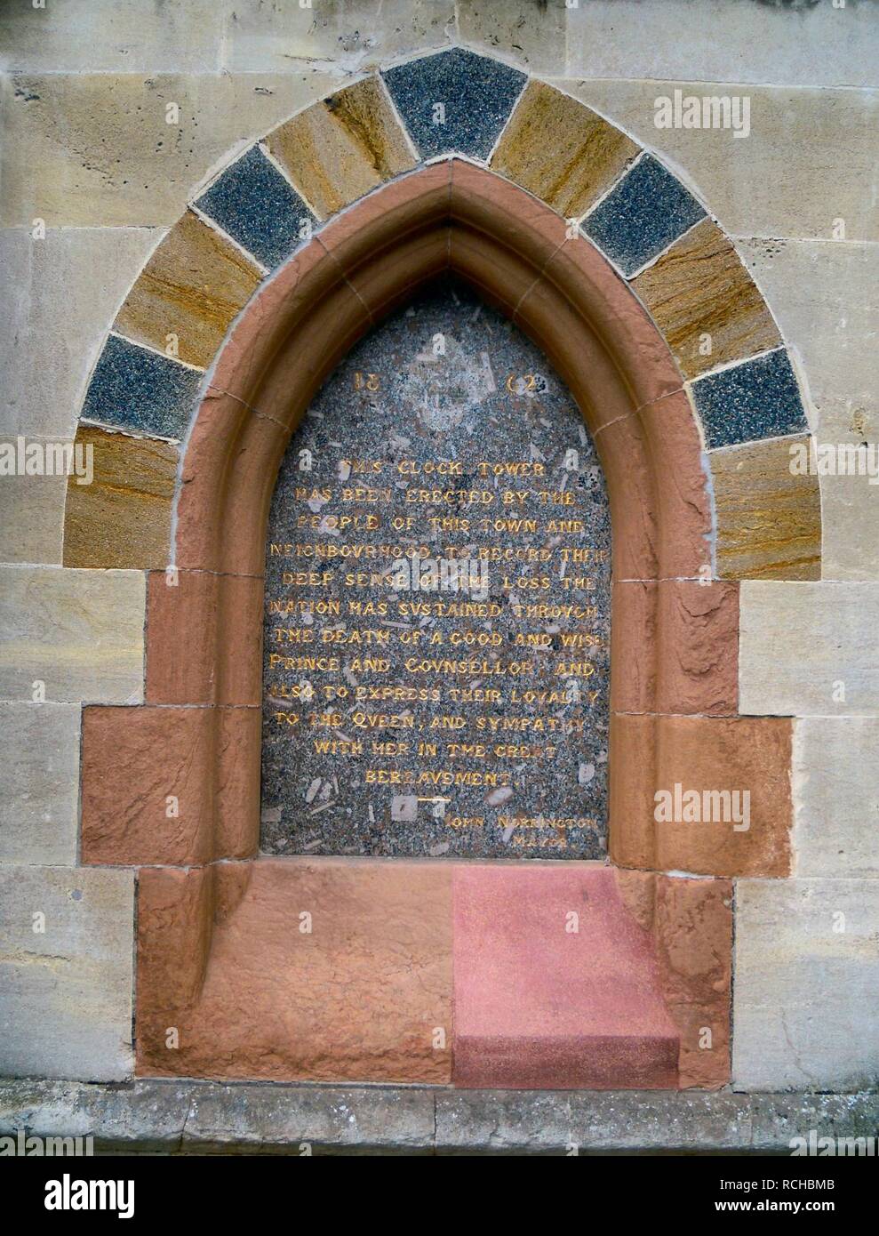 Albert Clock Barnstaple Dedication Stock Photo - Alamy