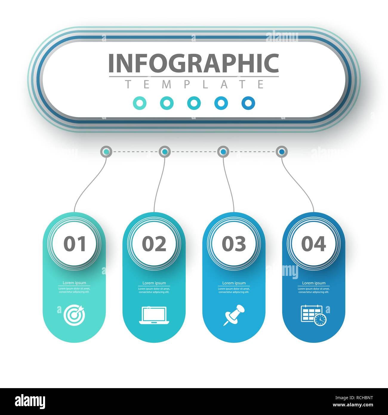 Vector origami flow chart infographic hi-res stock photography and ...