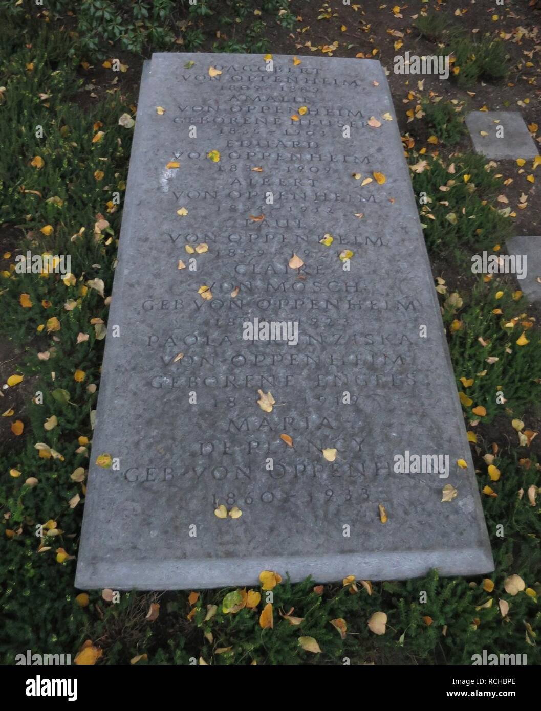 Albert Dagobert Eduard von Oppenheim -grave Stock Photo - Alamy