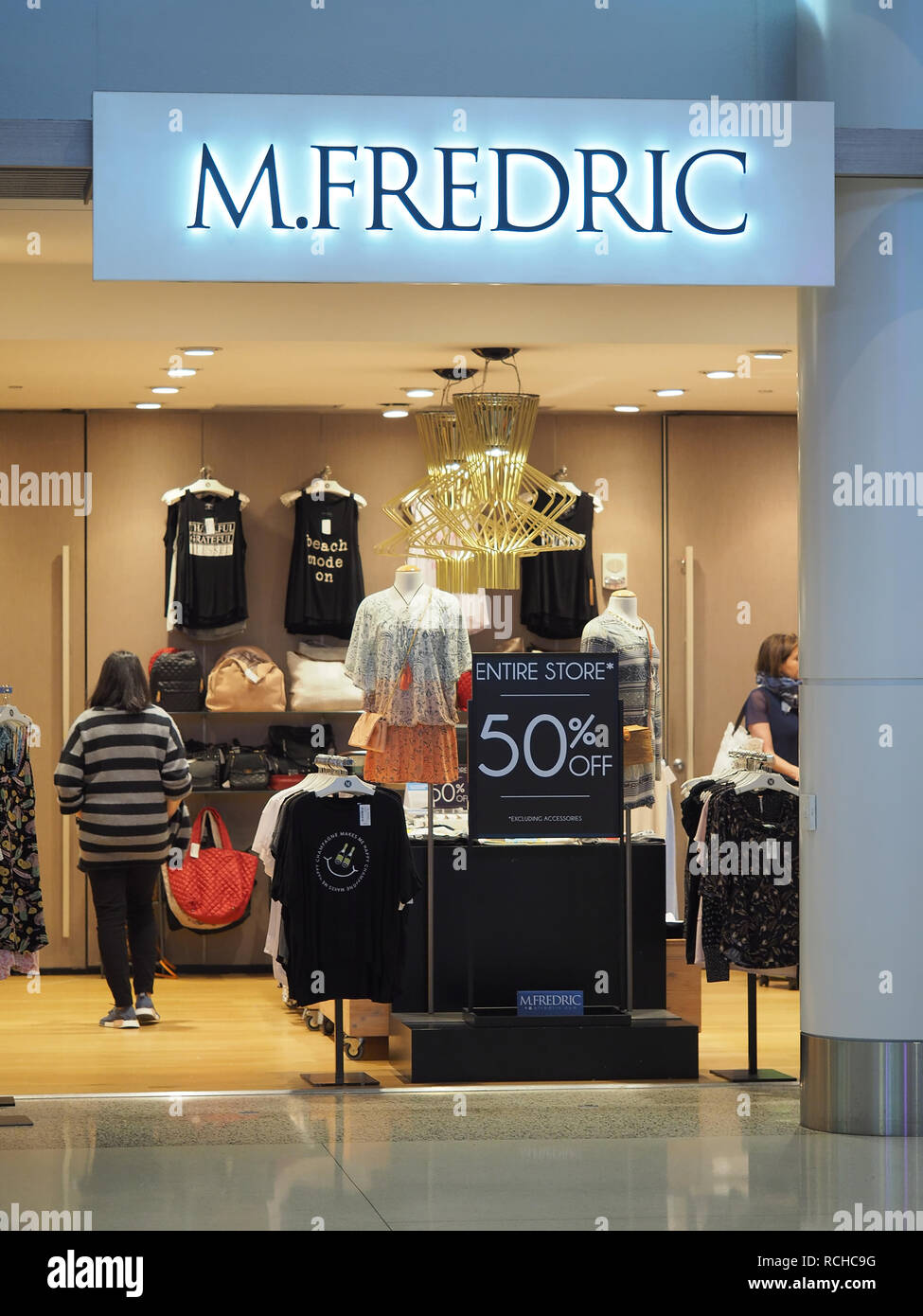 M.Fredric fashion shop storefront at San Francisco International ...