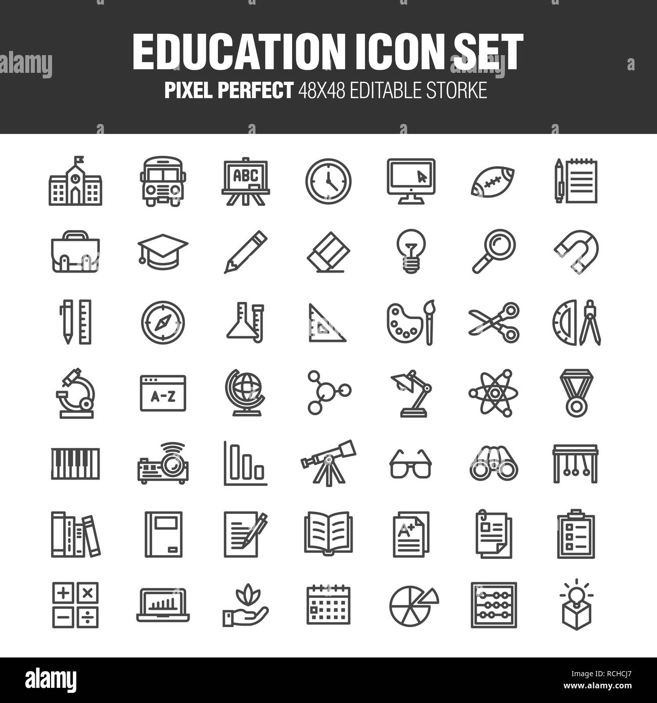 A set of school and educational icons. Contains icons for the services ...