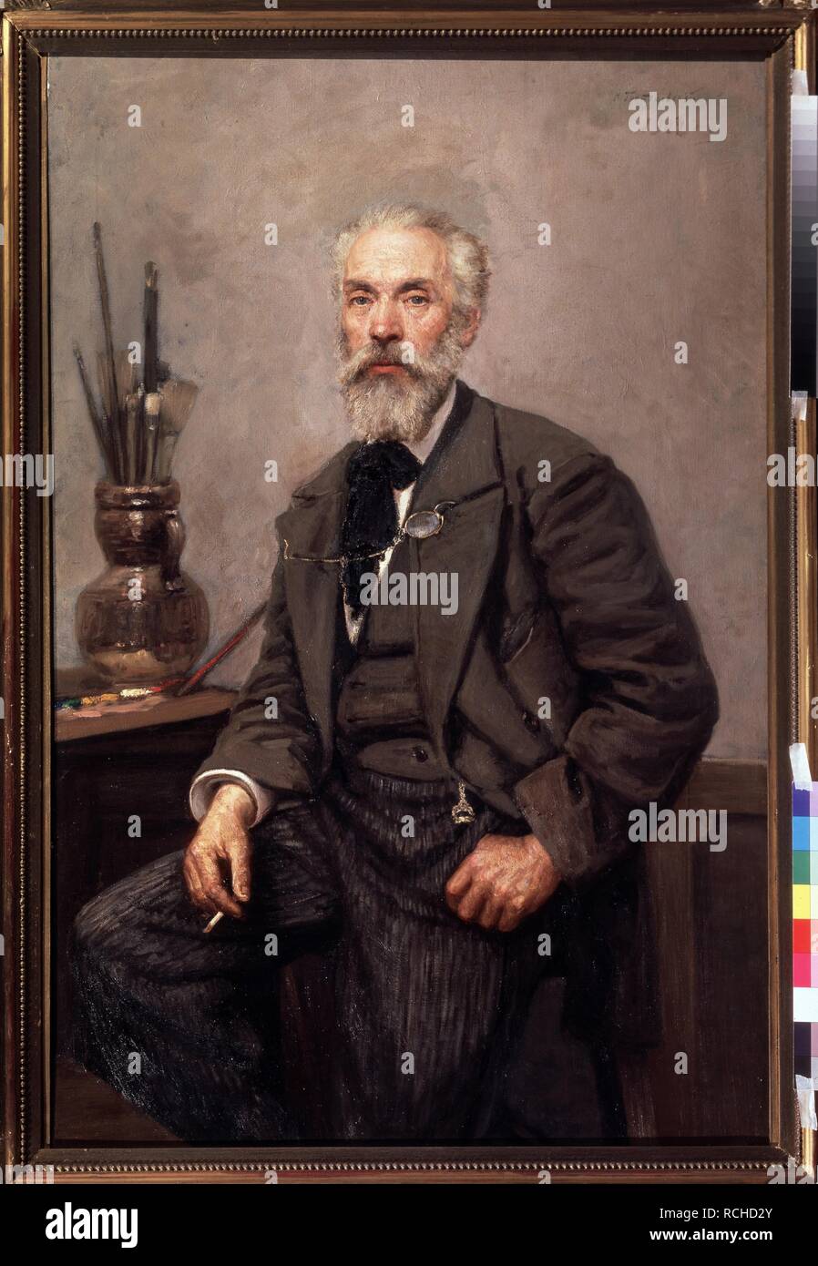 Portrait of the artist Konstantin Savitsky (1844-1905). Museum: State ...