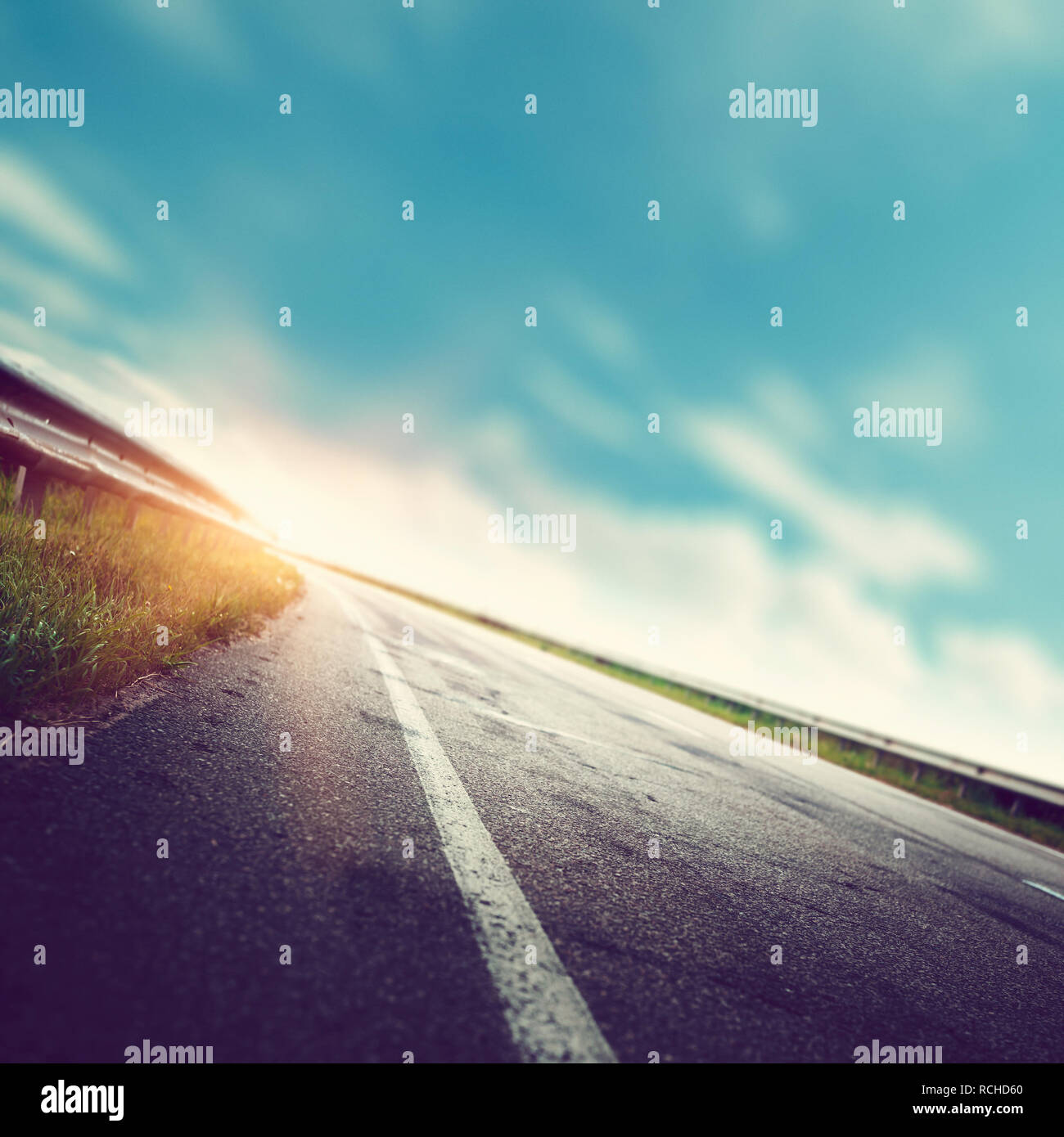 Summer road background Stock Photo - Alamy
