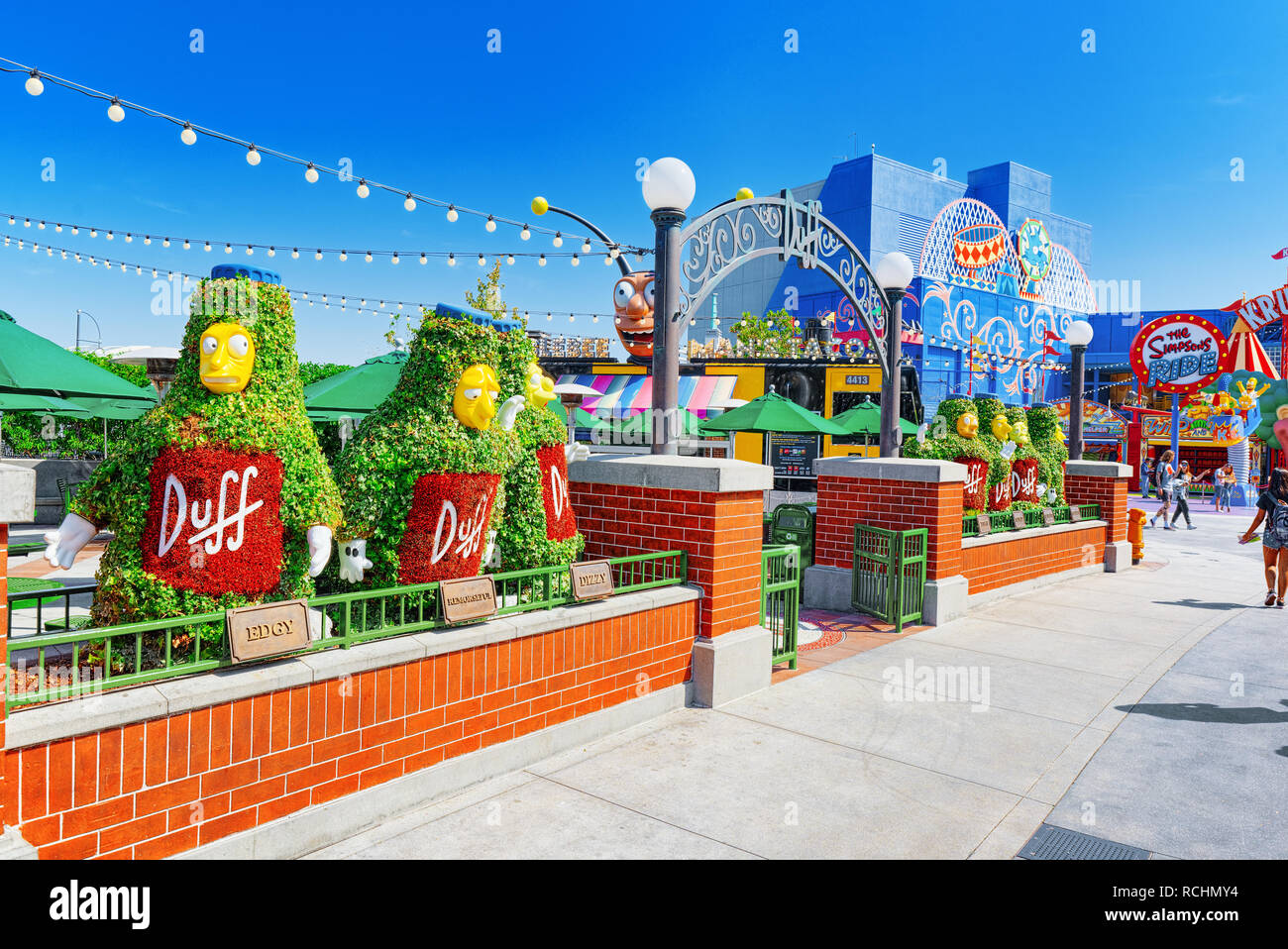 Simpsons characters universal studios hollywood hi-res stock ...