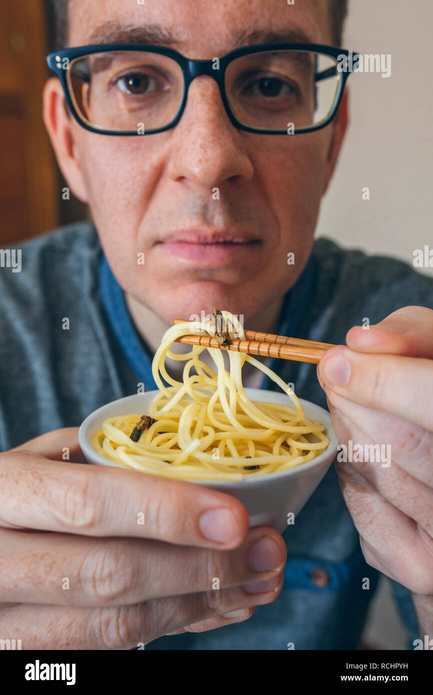 Spaghetti face hi-res stock photography and images - Alamy