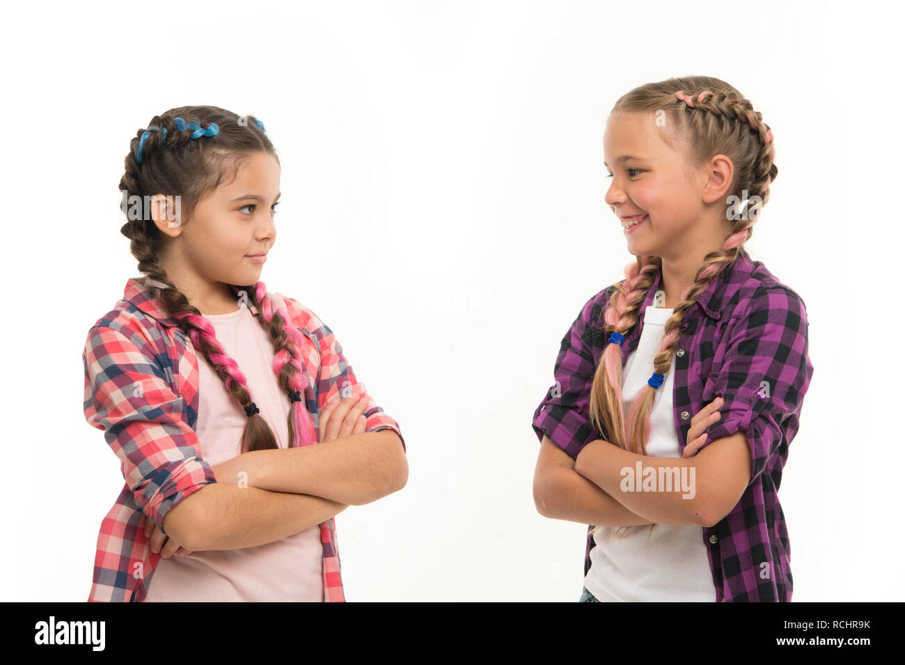 Sisterhood goals. Sisters together isolated white background. Sisterly ...