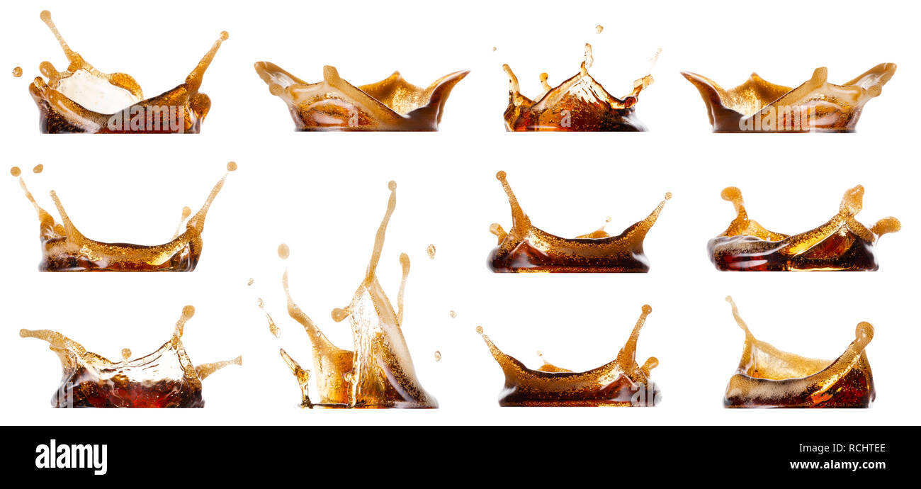 Splash cola collection Stock Photo - Alamy